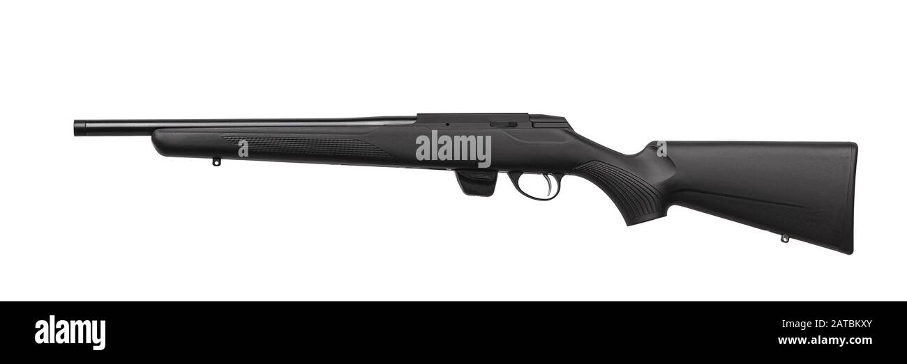 Small-bore rifle 22 lr isolated on white background Stock Photo - Alamy