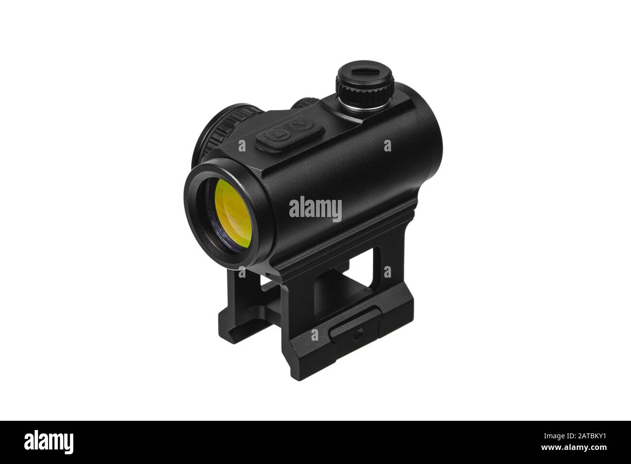 black optical sniper scope isolated on white background Stock Photo - Alamy
