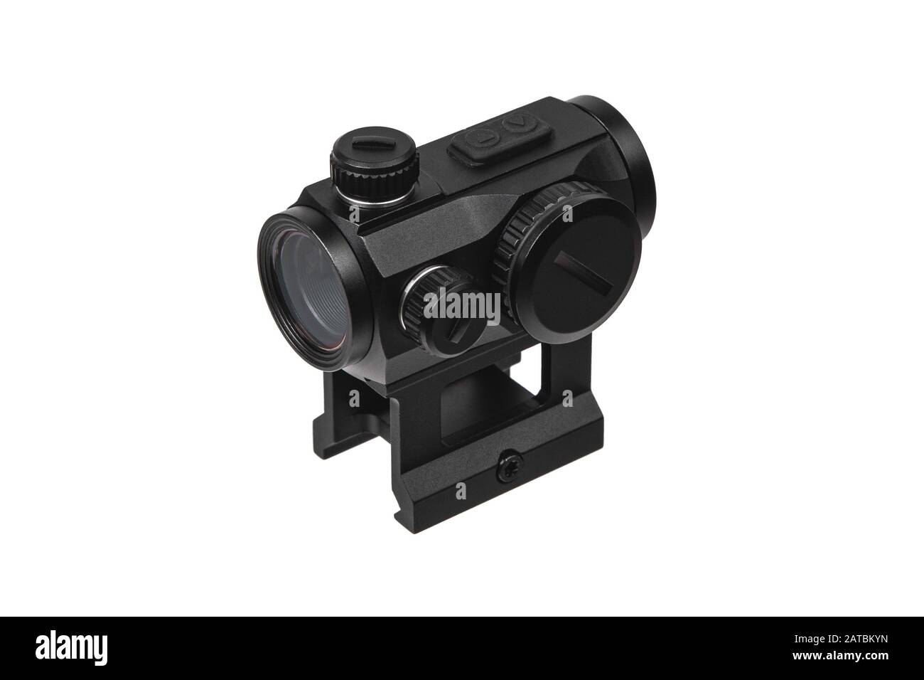 black optical sniper scope isolated on white background Stock Photo - Alamy