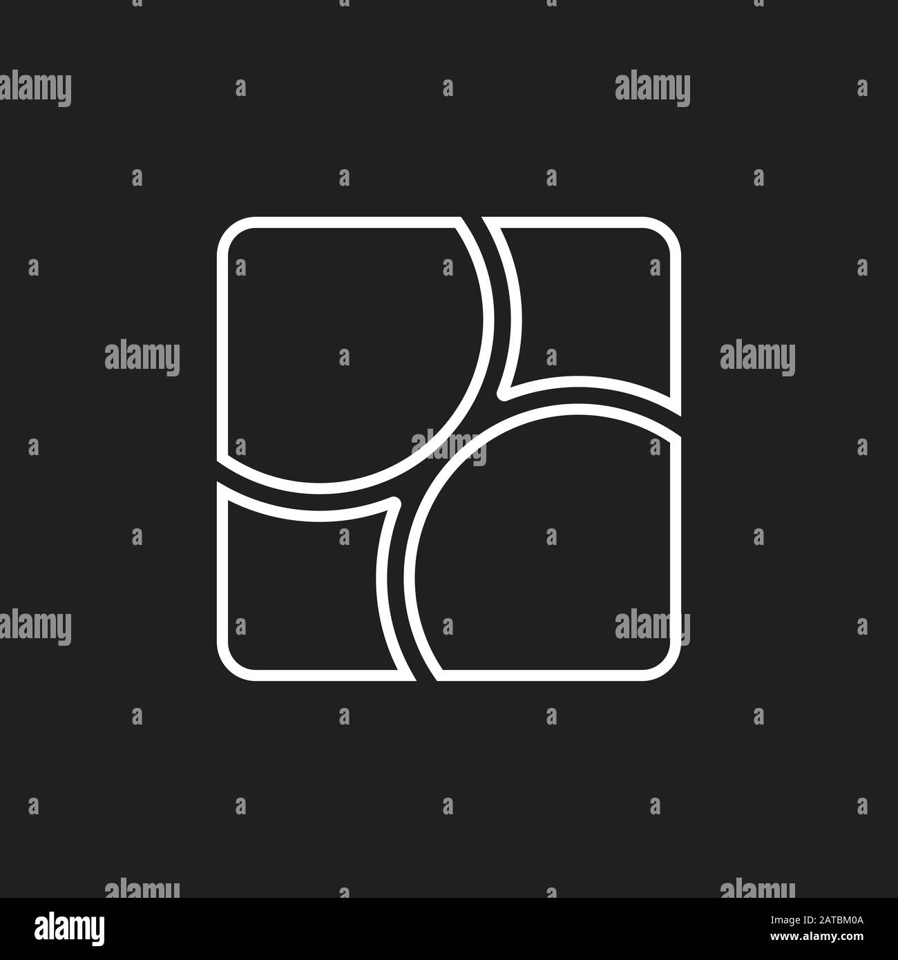 number 8 geometric line art thin logo vector Stock Vector Image & Art ...