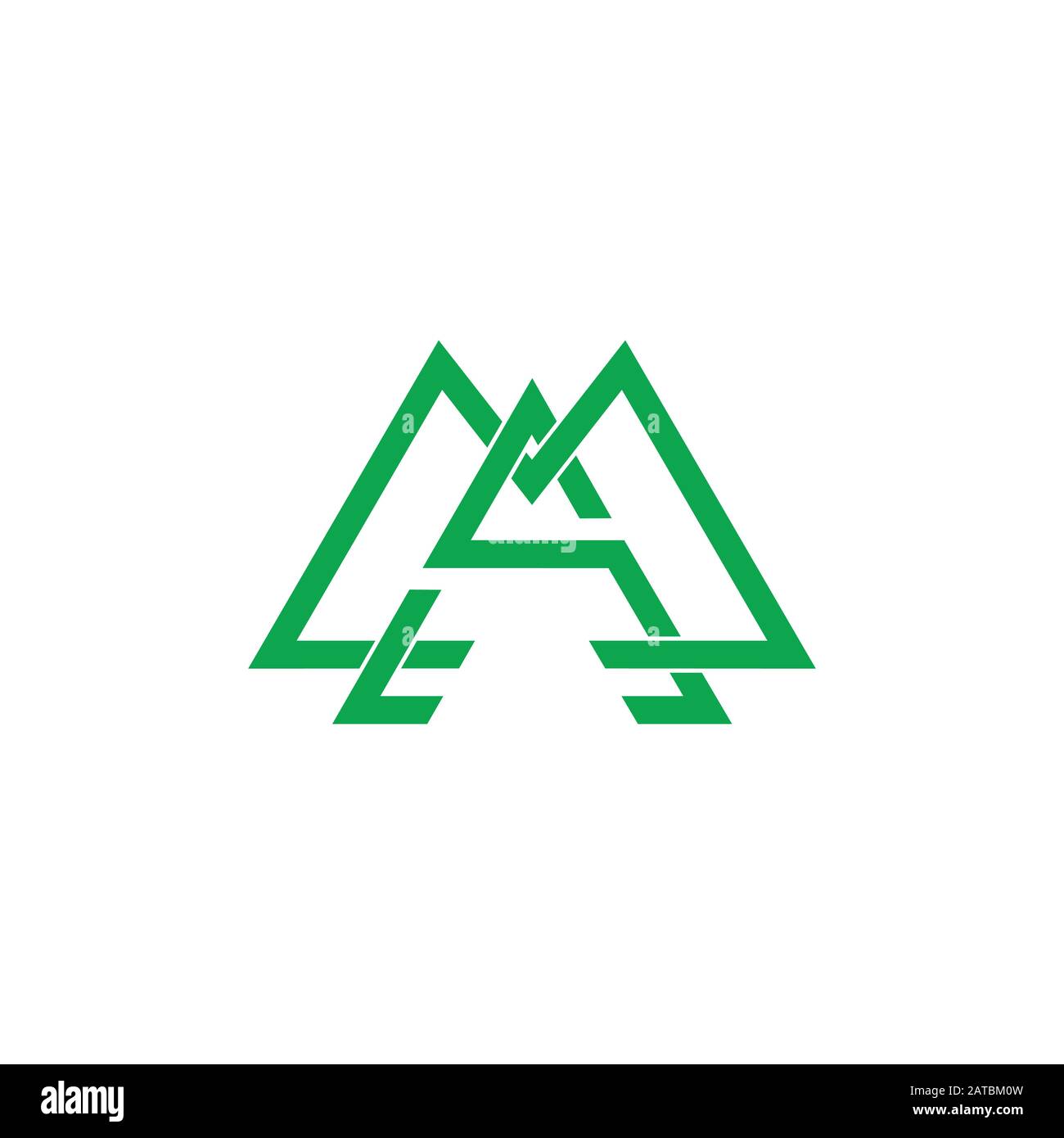 letter ms geometric line mountain logo vector Stock Vector Image & Art ...