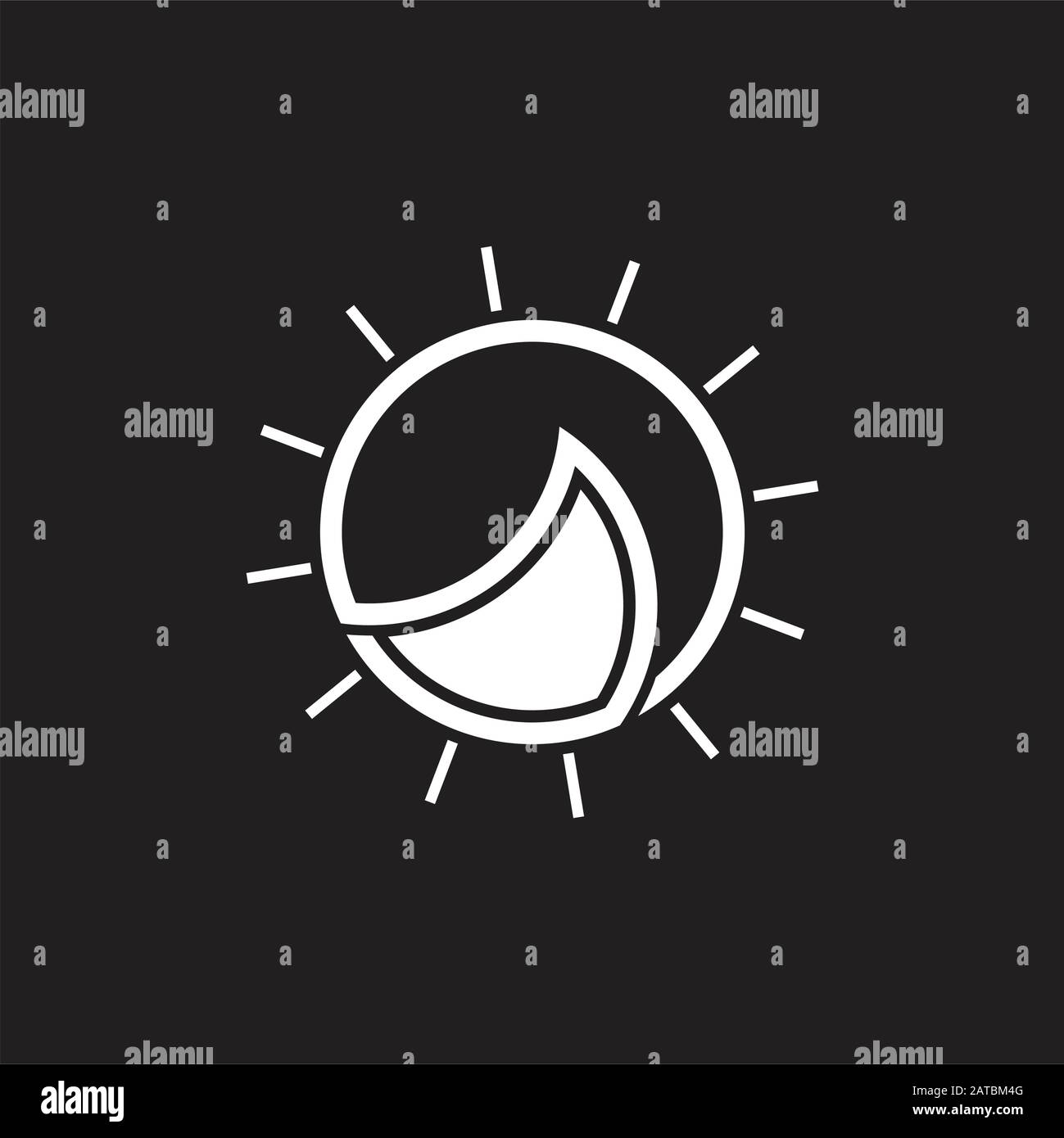 simple shine waves geometric outline circle logo vector Stock Vector ...