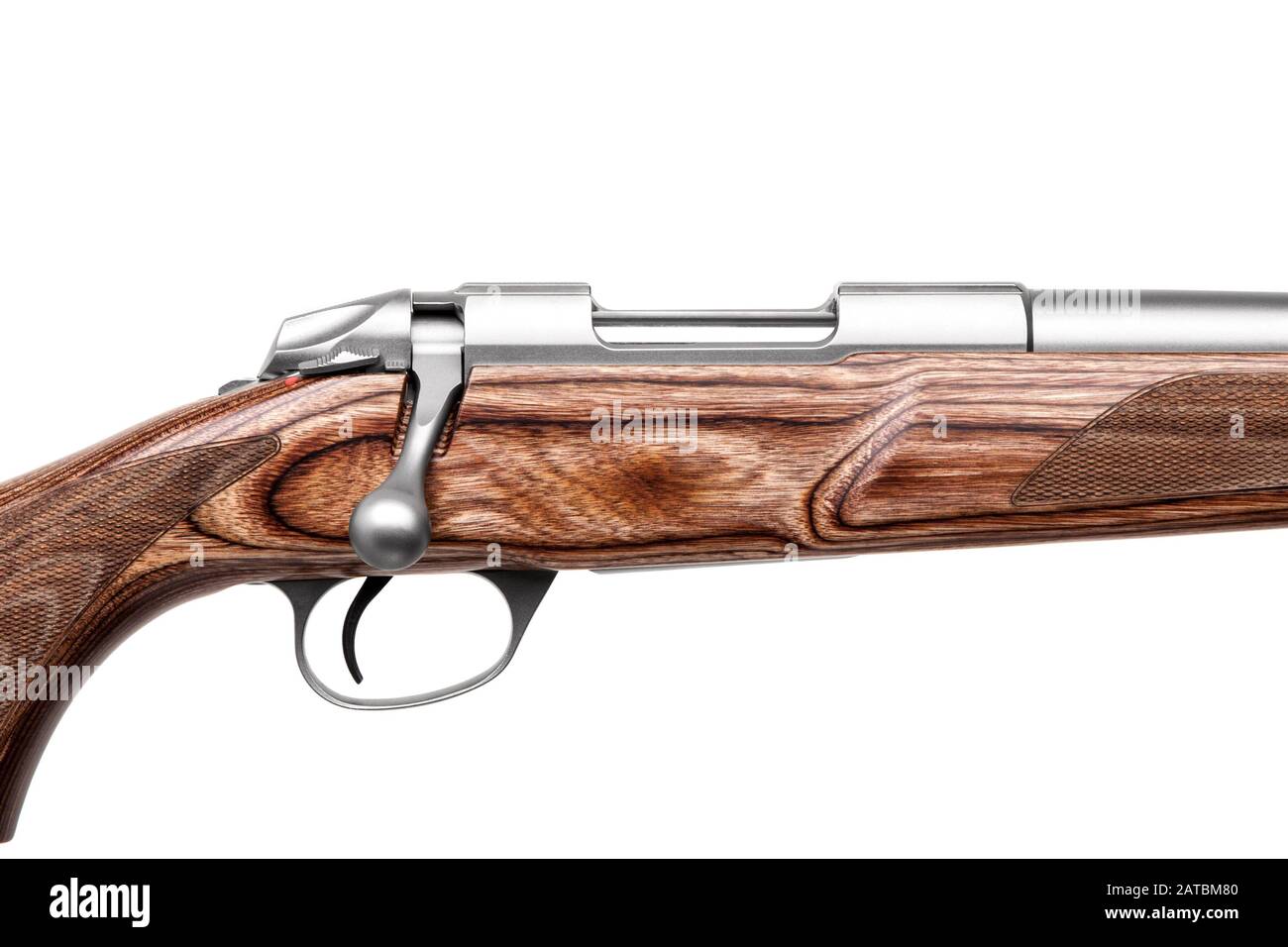 wooden hunting rifle isolated on white background Stock Photo - Alamy