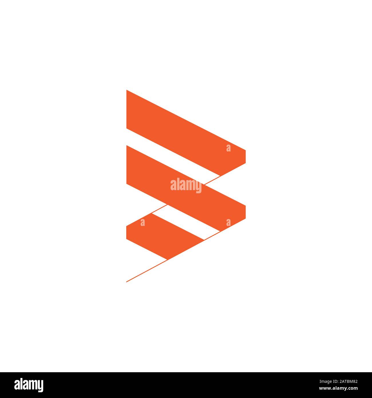 letter b simple stripes geometric logo vector Stock Vector Image & Art ...