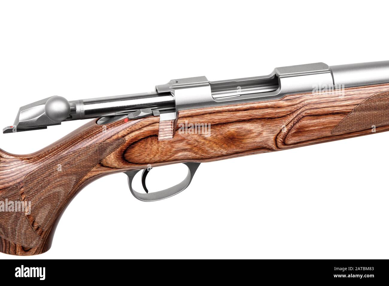 wooden hunting rifle isolated on white background Stock Photo - Alamy