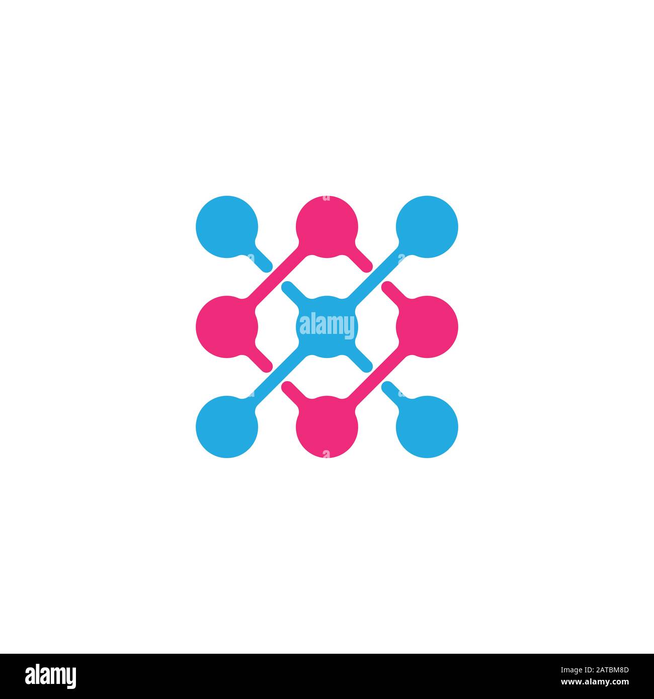 linked dots network overlapping logo vector Stock Vector Image & Art ...