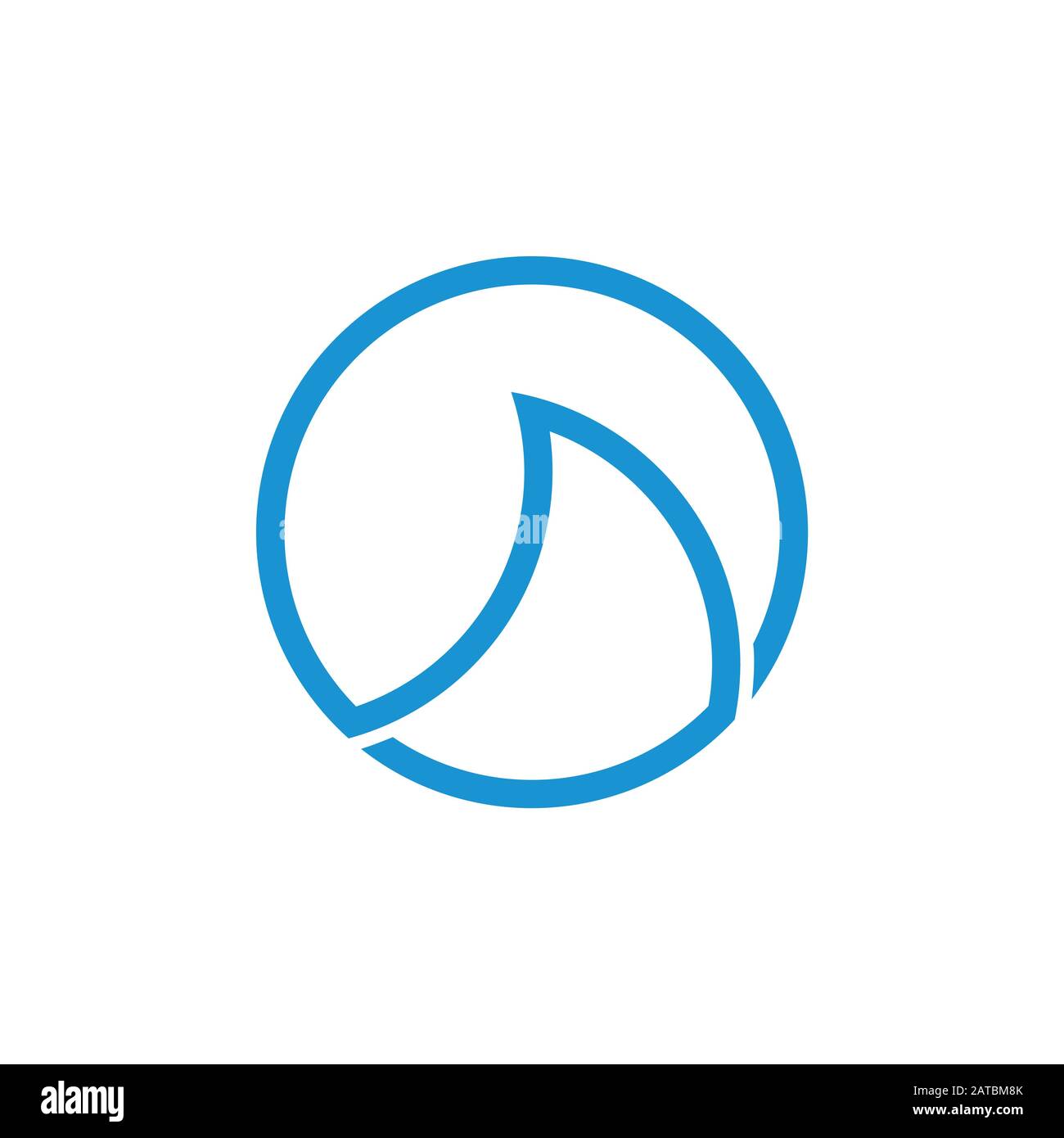 simple waves geometric line circle logo vector Stock Vector Image & Art ...