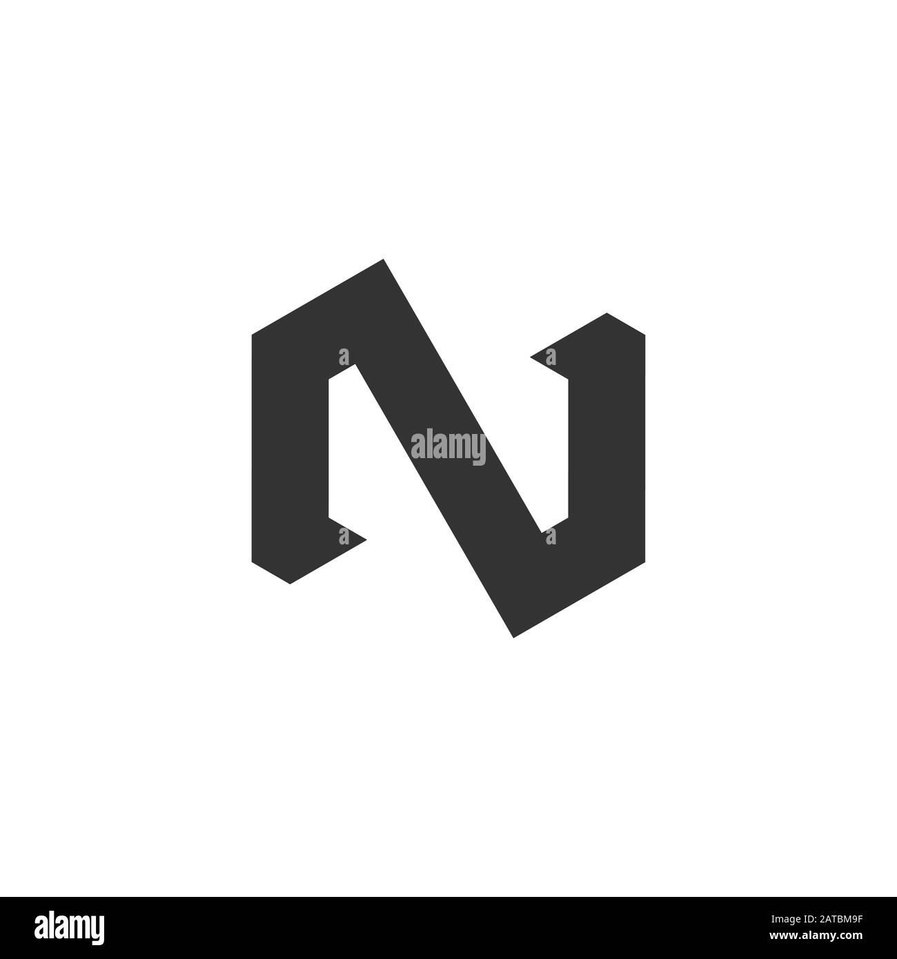 letter n simple line geometric logo vector Stock Vector Image & Art - Alamy