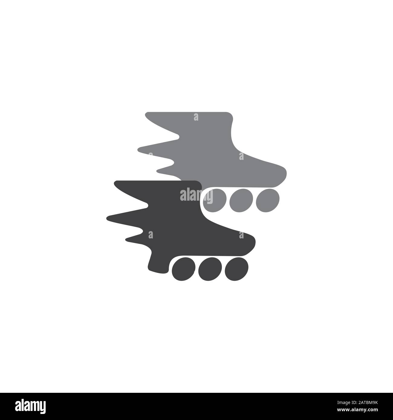 fast motion inline skate symbol logo vector Stock Vector Image & Art ...