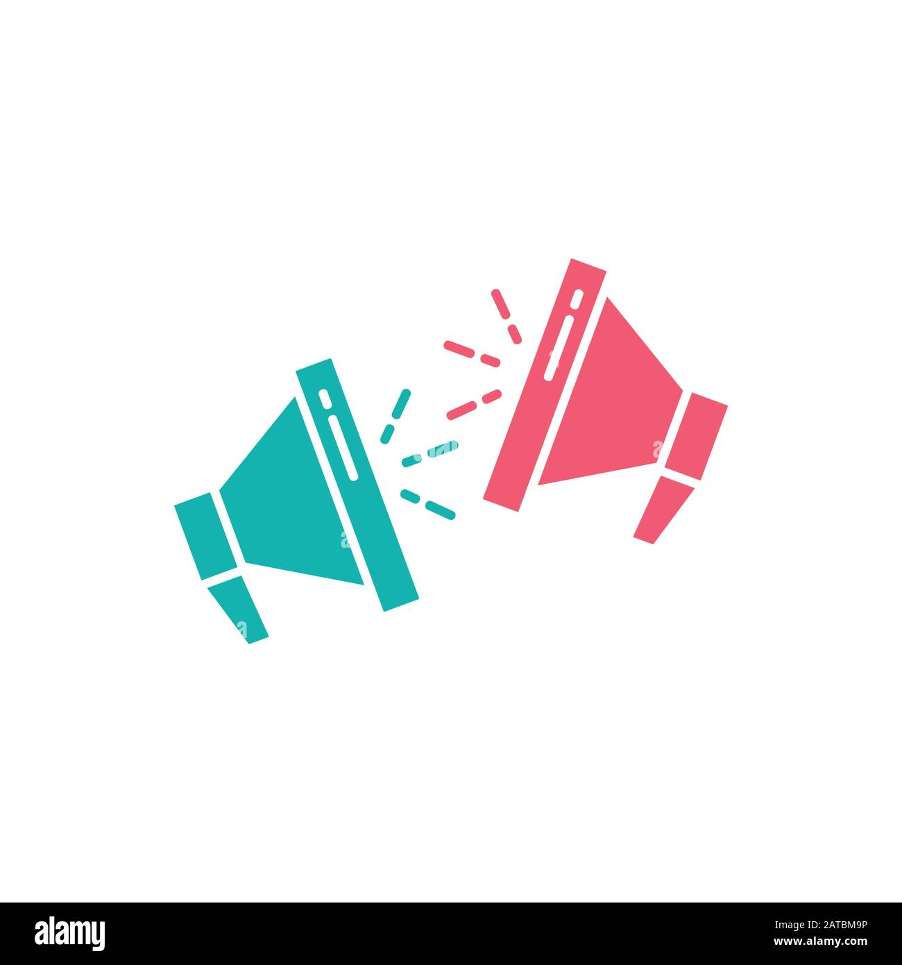 megaphone simple geometric symbol logo vector Stock Vector Image & Art ...