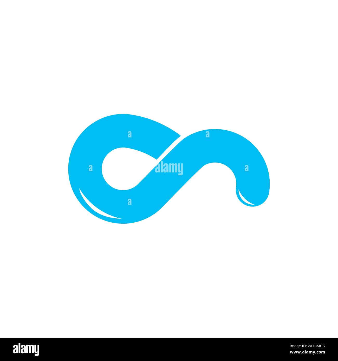 simple blue water waves loop logo vector Stock Vector Image & Art - Alamy
