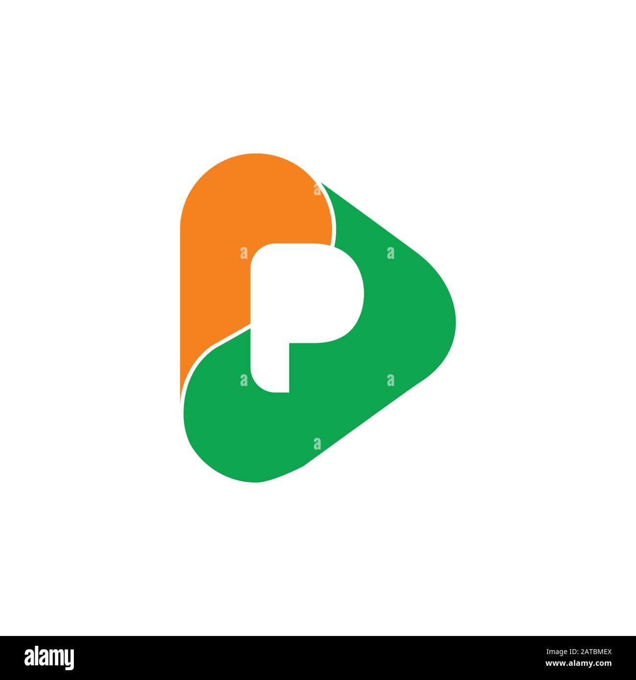letter p symbol triangle curves logo vector Stock Vector Image & Art ...