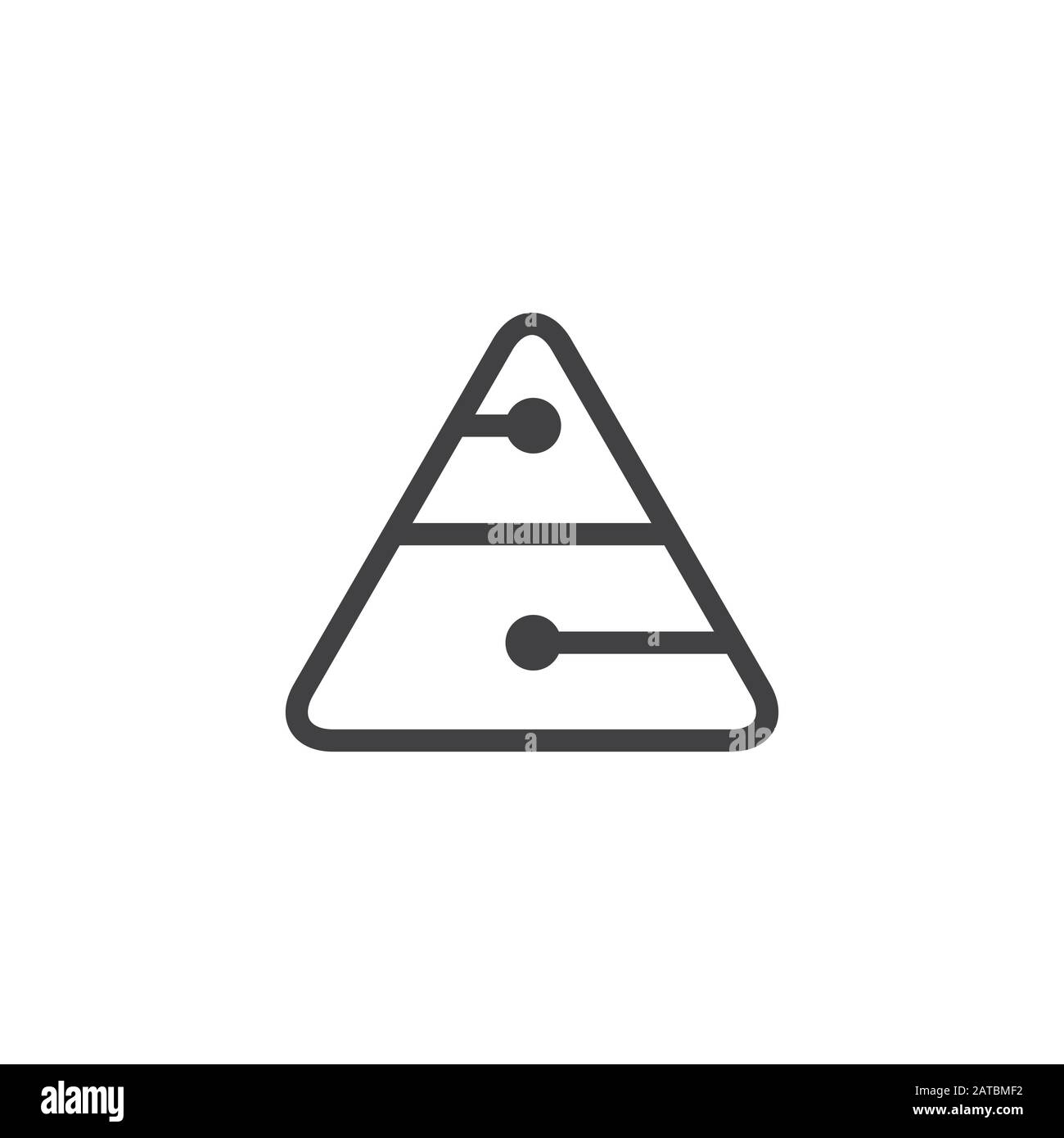 triangle linked dots line logo vector Stock Vector Image & Art - Alamy