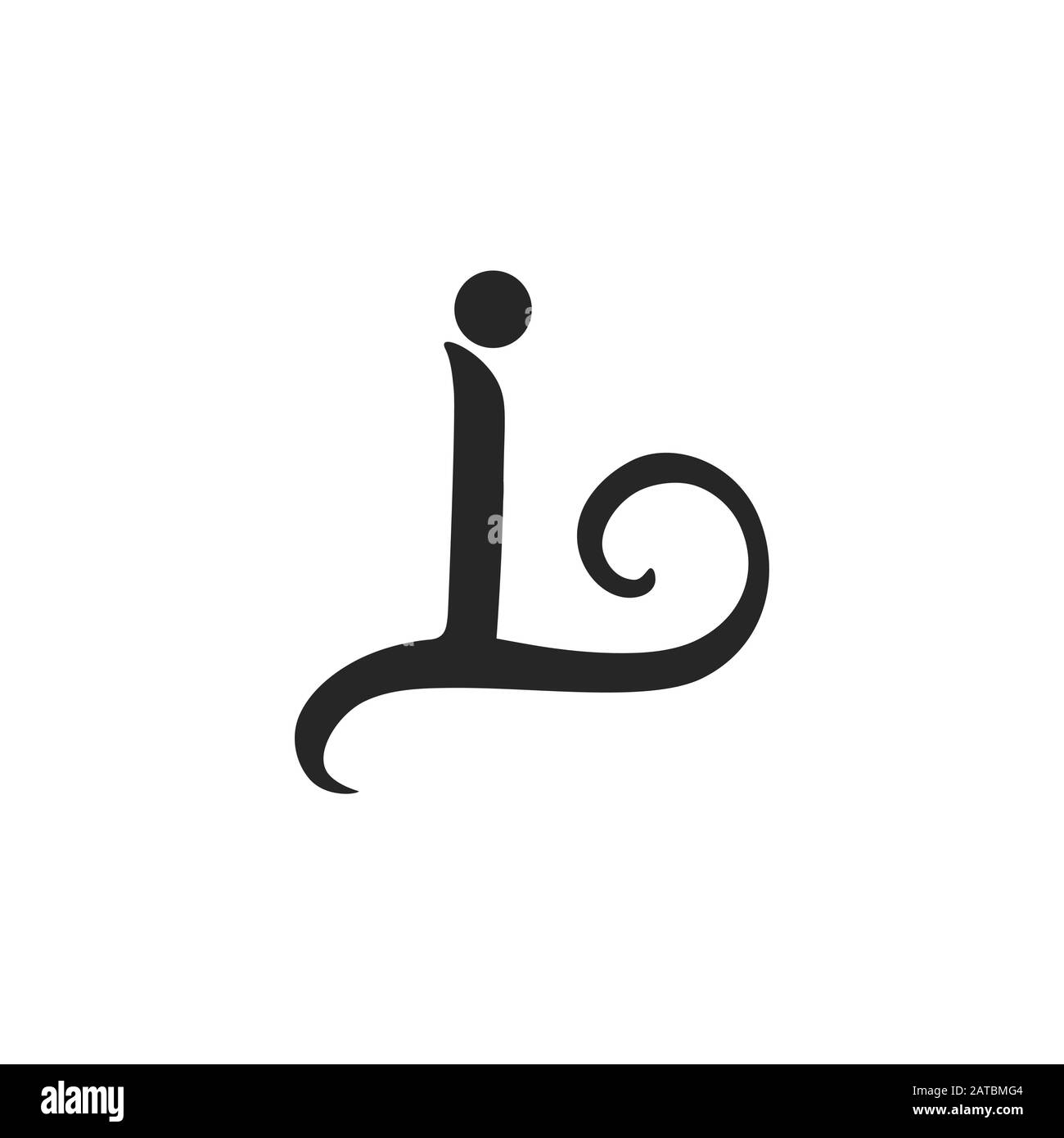 letter l loop curves design logo vector Stock Vector Image & Art - Alamy
