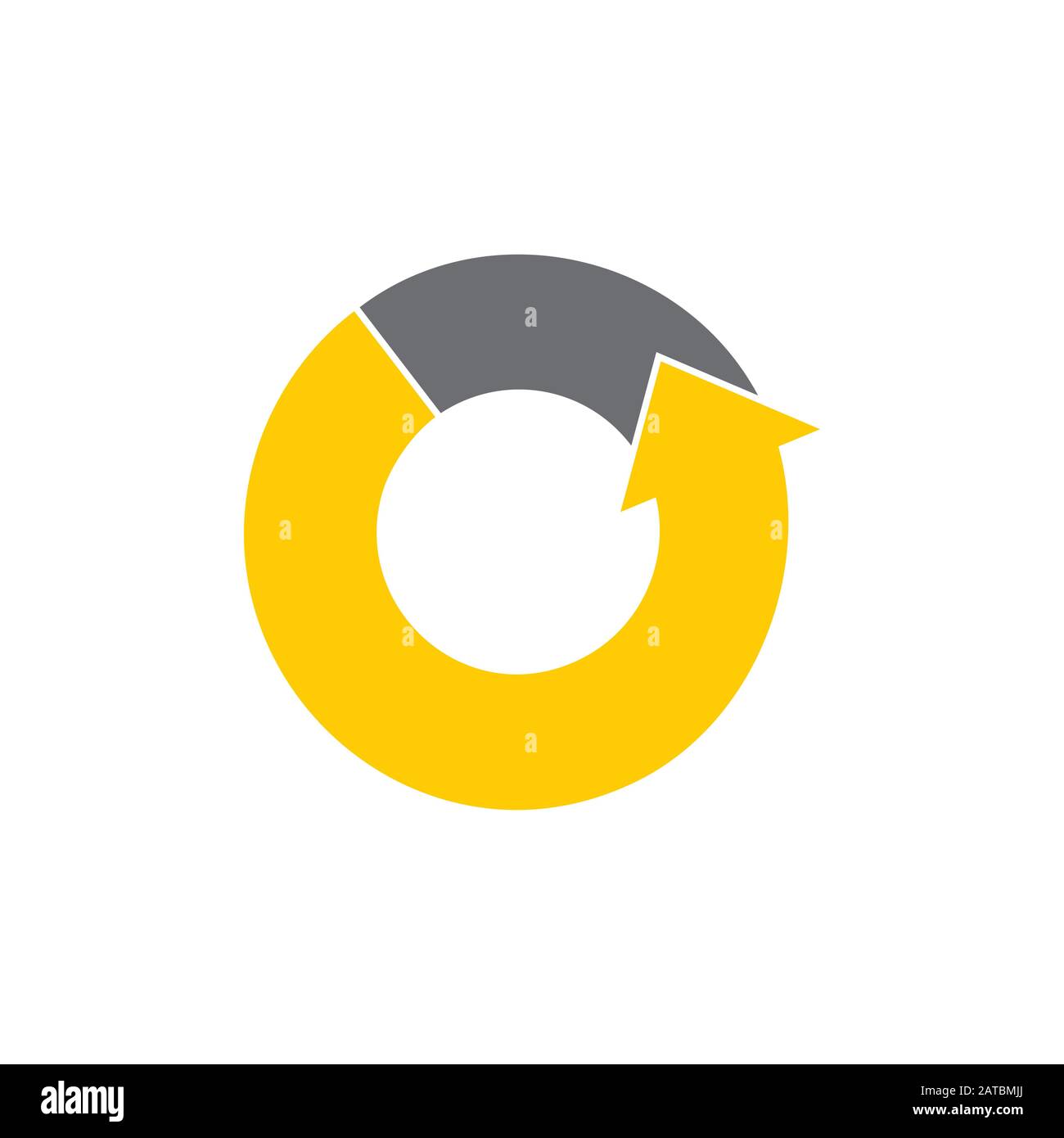 circle rotation geometric arrow motion symbol logo vector Stock Vector ...