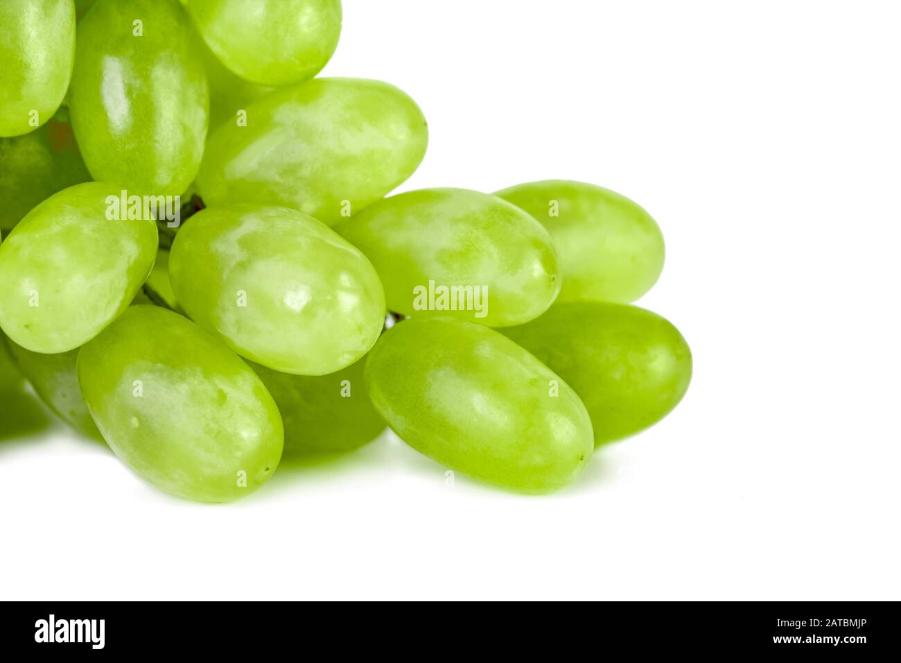 Fresh green grapes isolated on white background Stock Photo - Alamy