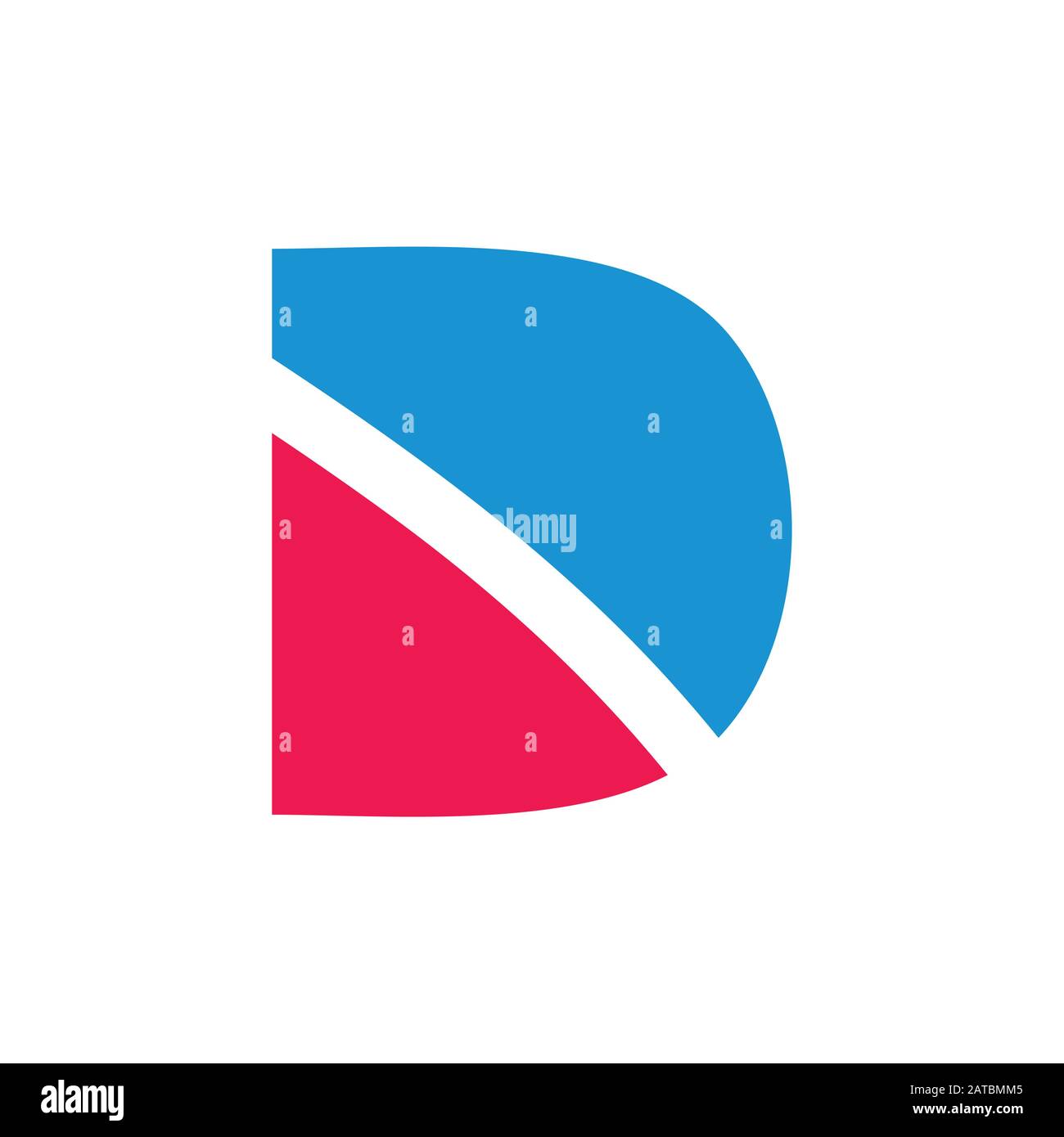 letter d simple geometric slice design symbol vector Stock Vector Image ...