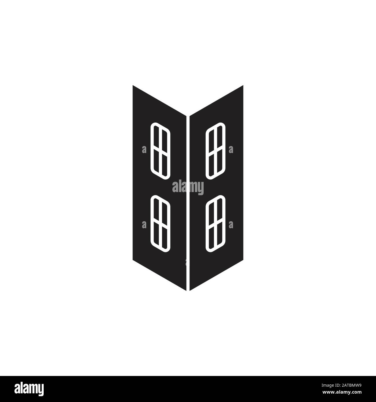 windows simple resident apartment symbol logo vector Stock Vector Image ...