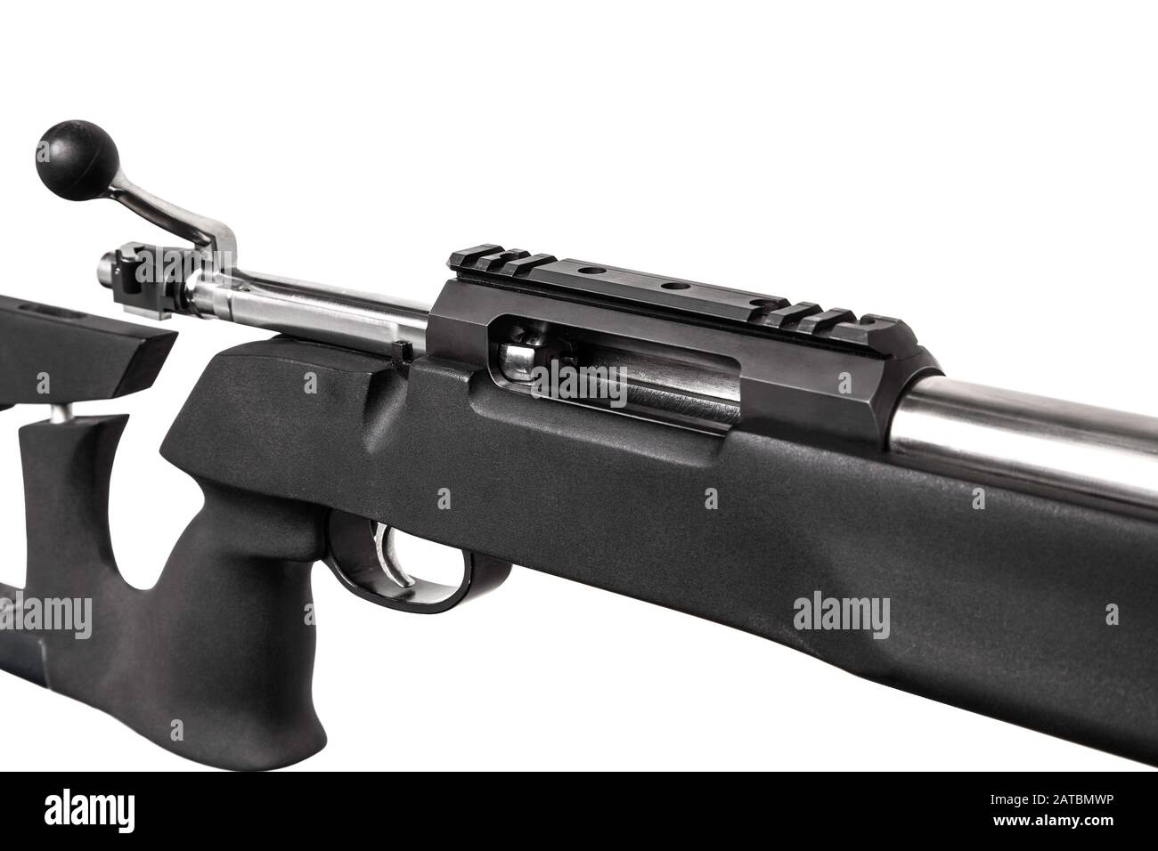 Modern sniper rifle isolated on white background Stock Photo - Alamy