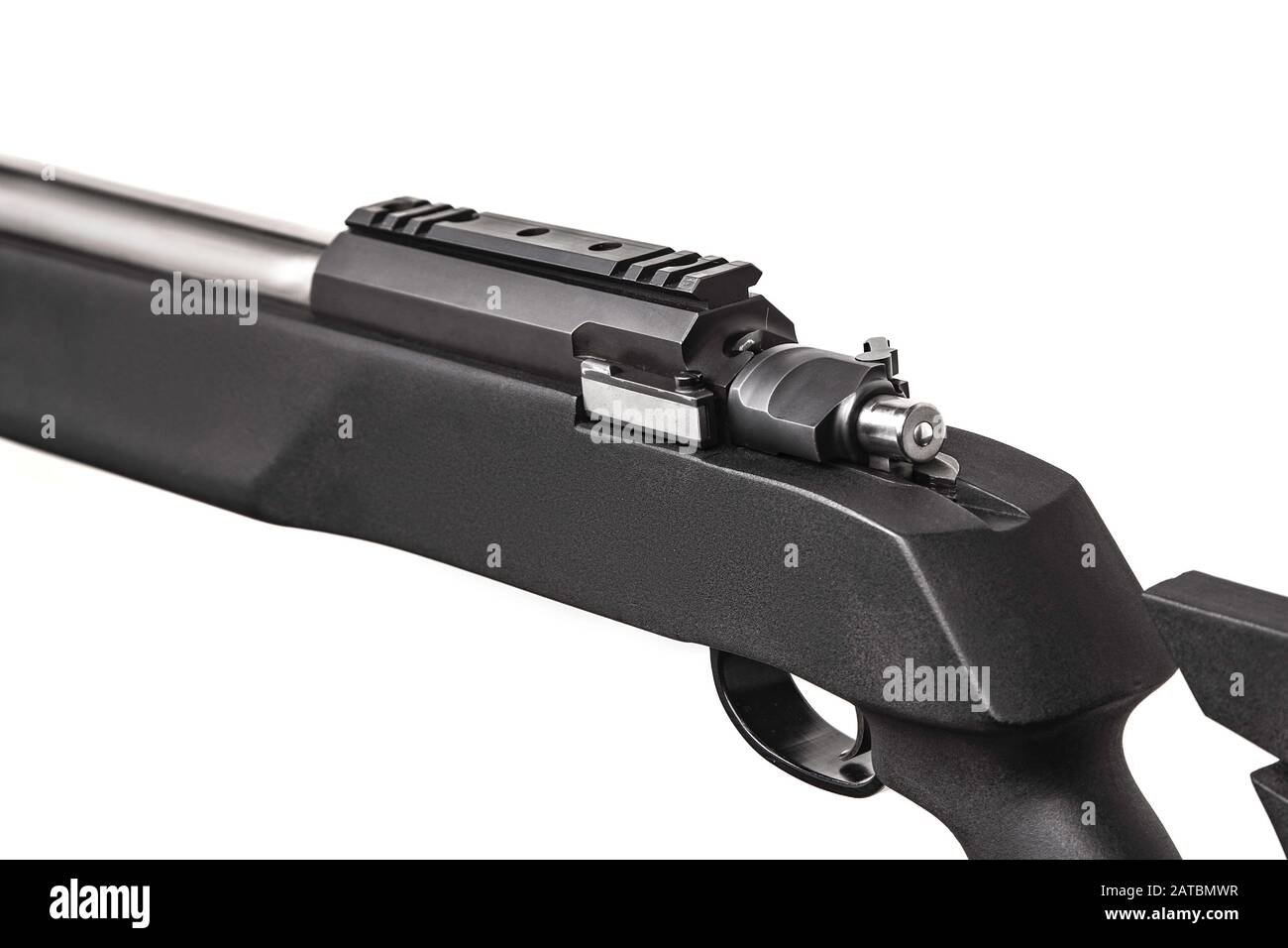 Modern sniper rifle isolated on white background Stock Photo - Alamy