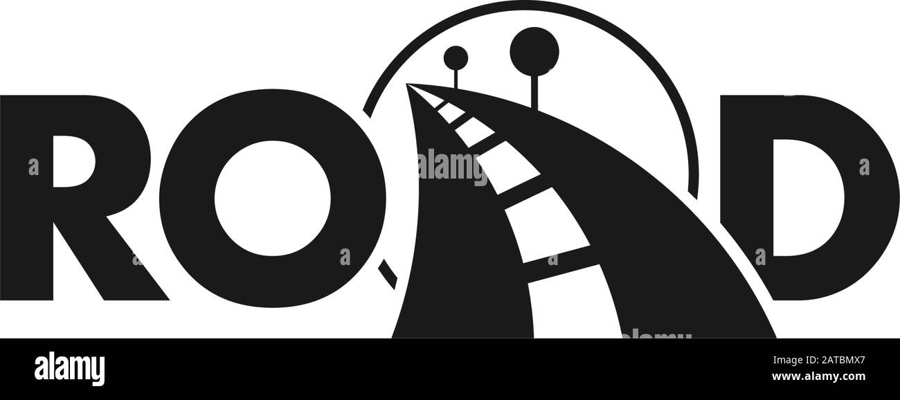 text road street tree symbol geometric design logo vector Stock Vector ...