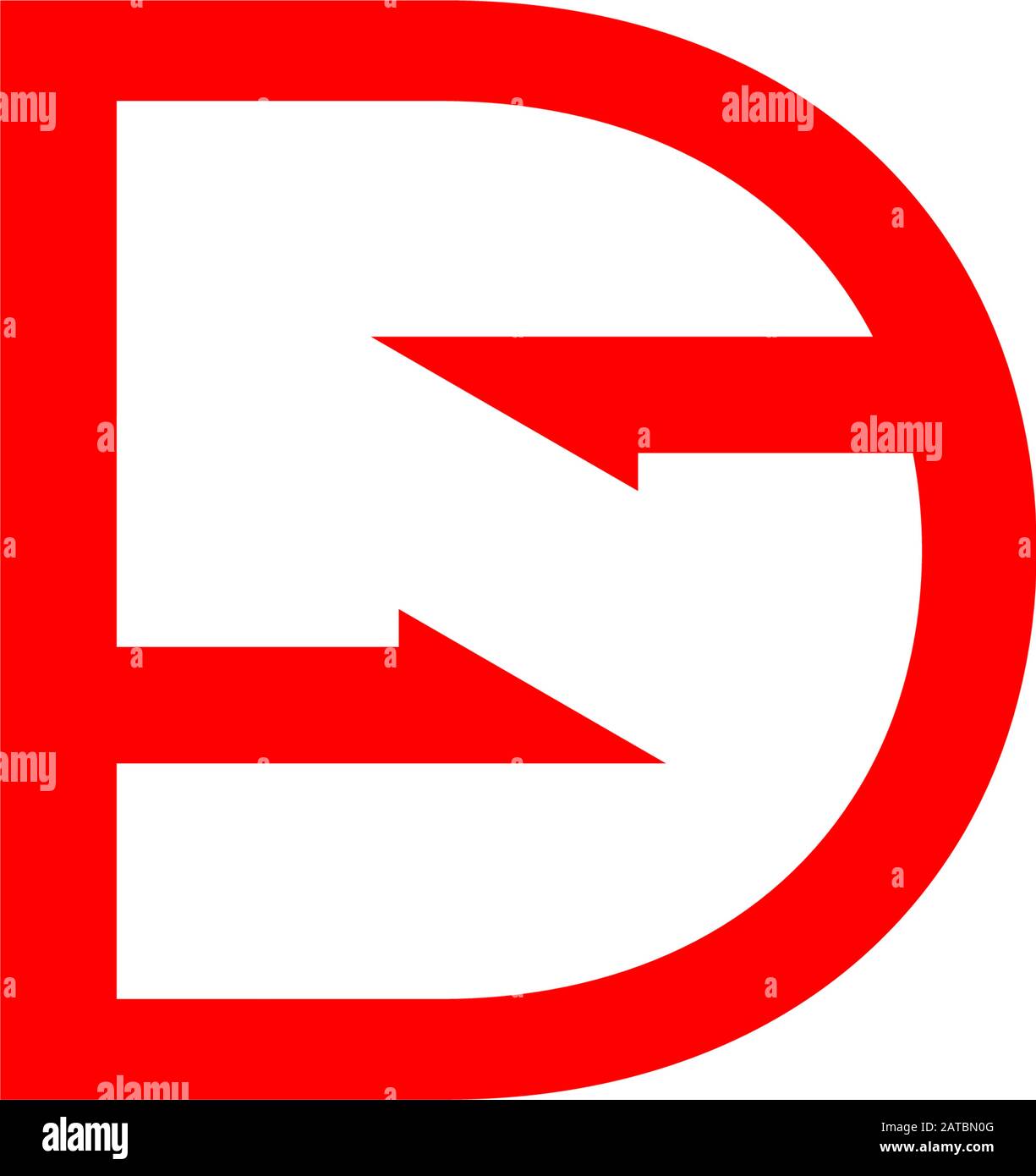 letter ds symbol geometric opposite arrow logo vector Stock Vector ...