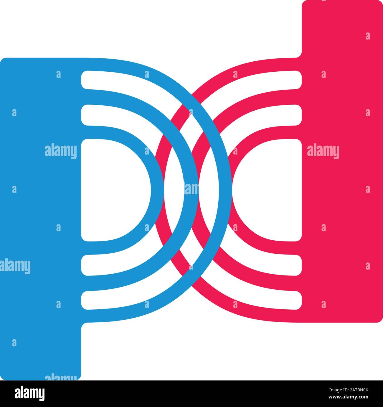 letter pd stripes geometric simple logo vector Stock Vector Image & Art ...