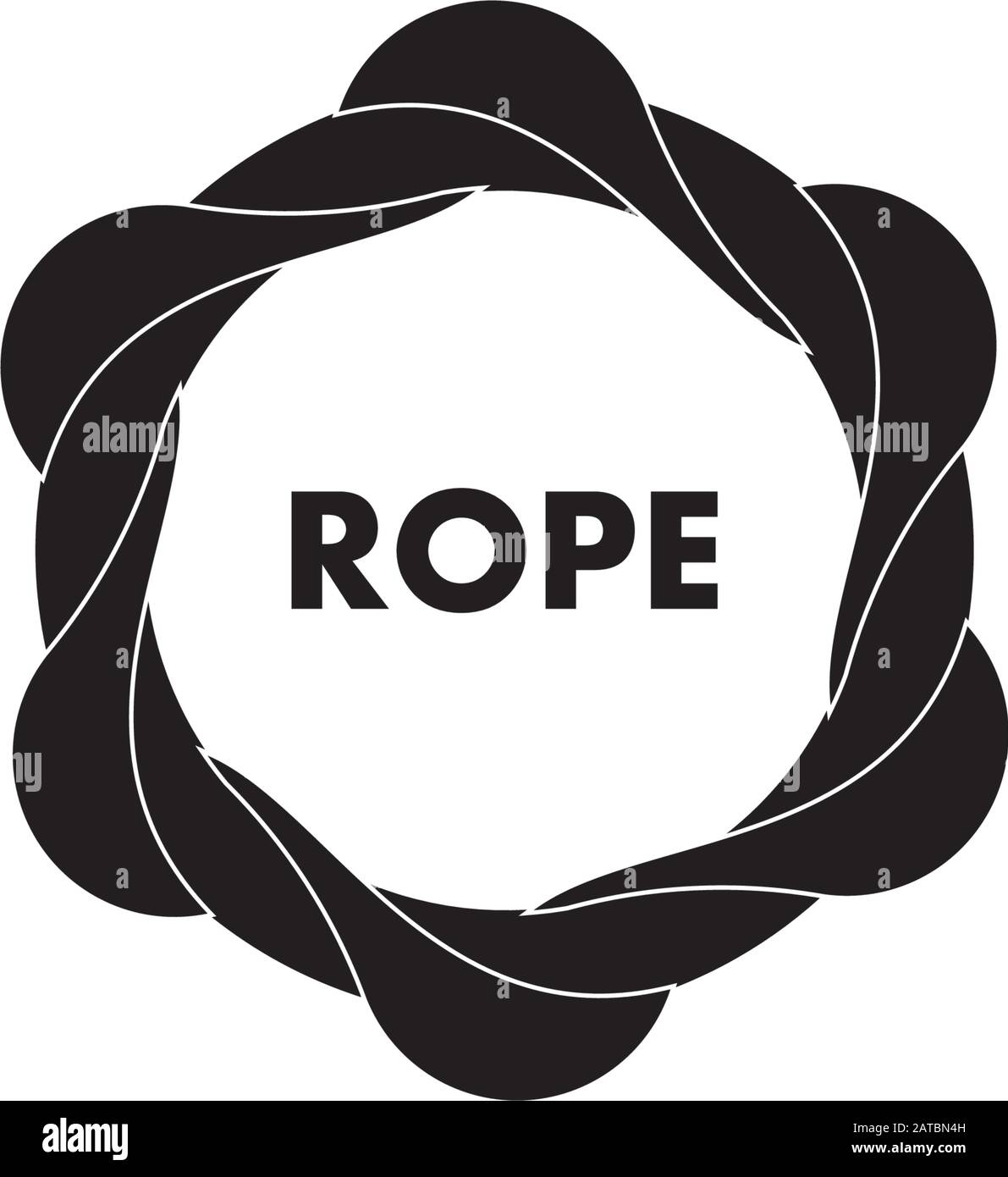 simple circle 3d twist rope symbol motion design logo vector Stock ...