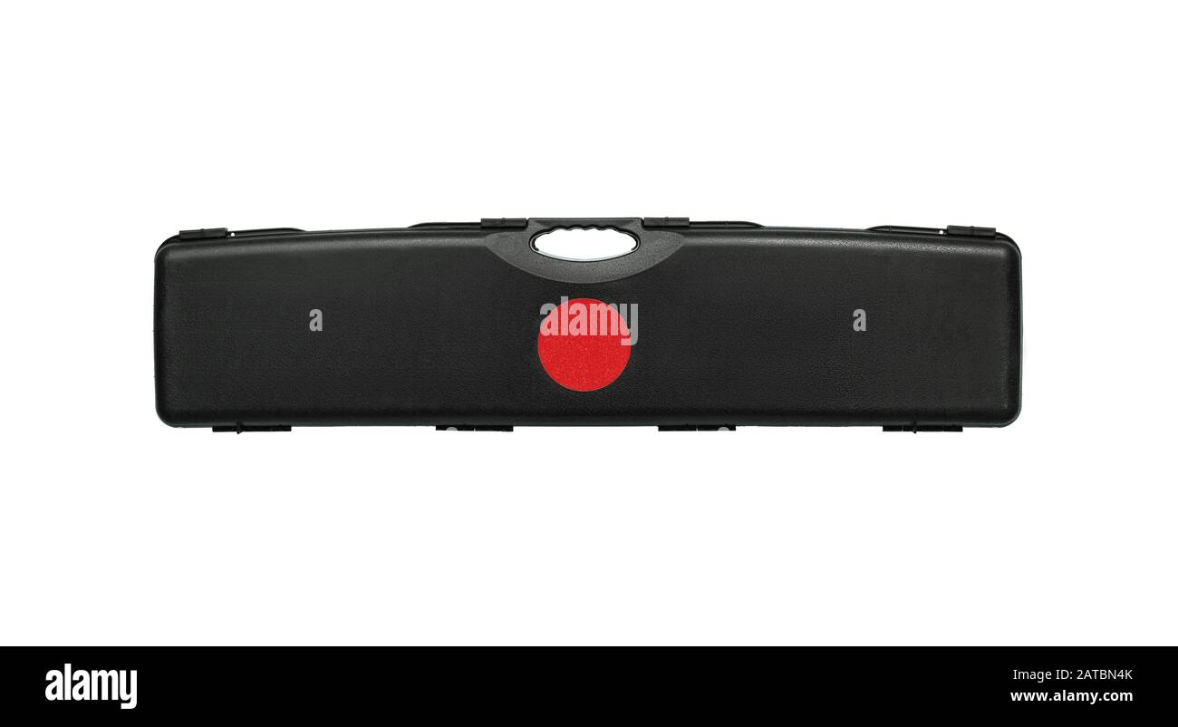 Black plastic hard case for transporting and storing weapons. Gun ...
