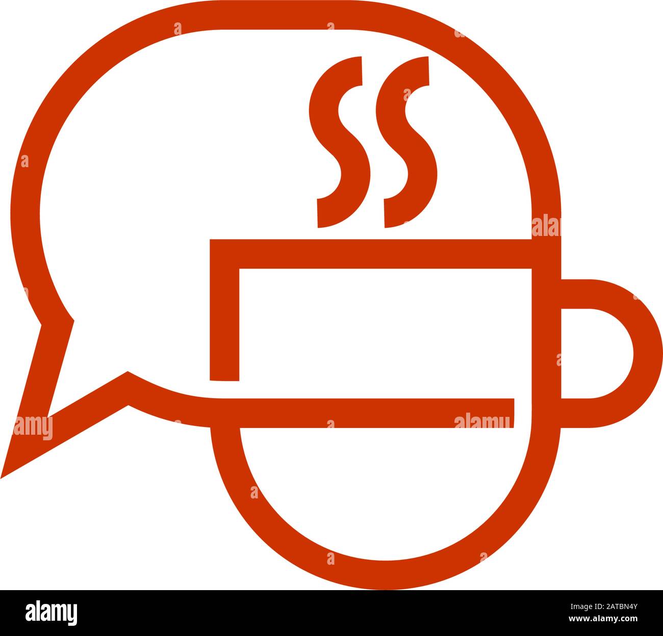 mug drink talk cafe symbol geometric overlapping decoration vector ...