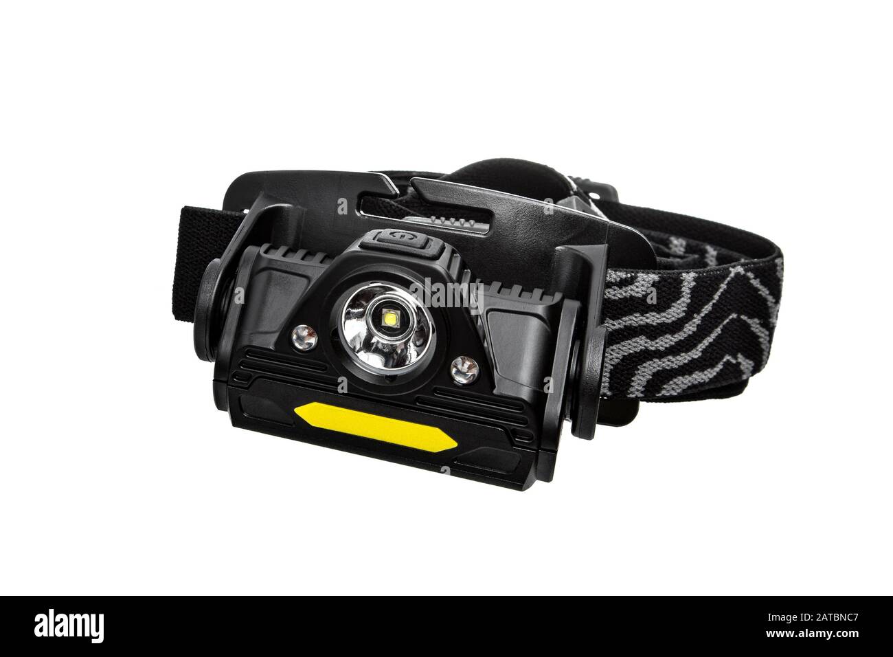 Flashlight head. headlamp, isolated on white background Stock Photo - Alamy