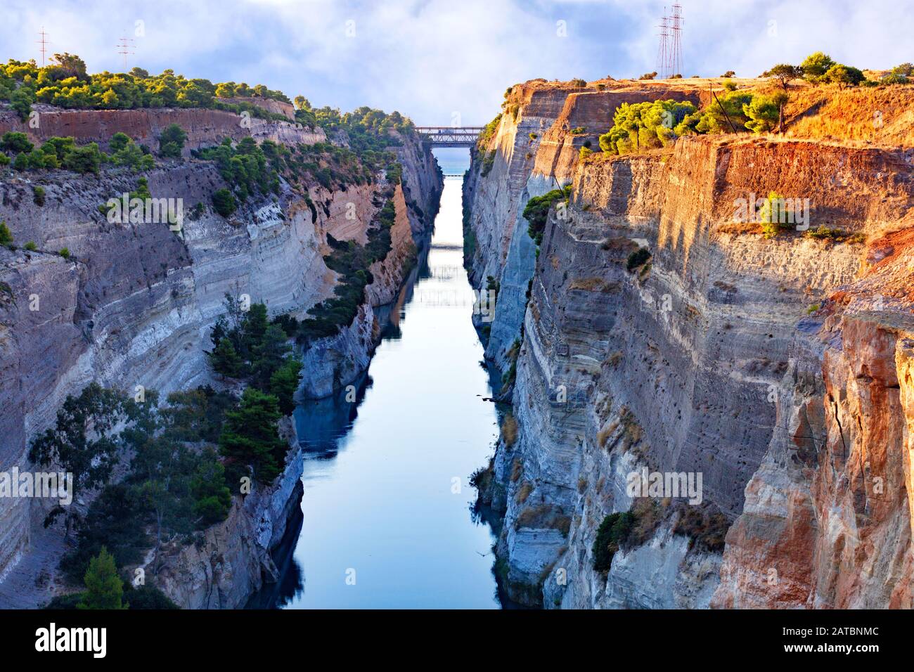 Aerial view of the Corinth Canal in Greece Stock Photo - Alamy