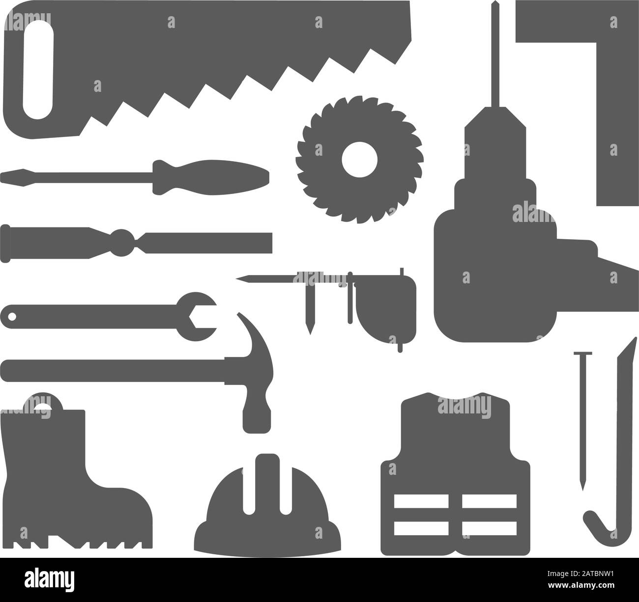 Vector carpentry icon set. Woodwork, joinery, carpentry logo or icon ...