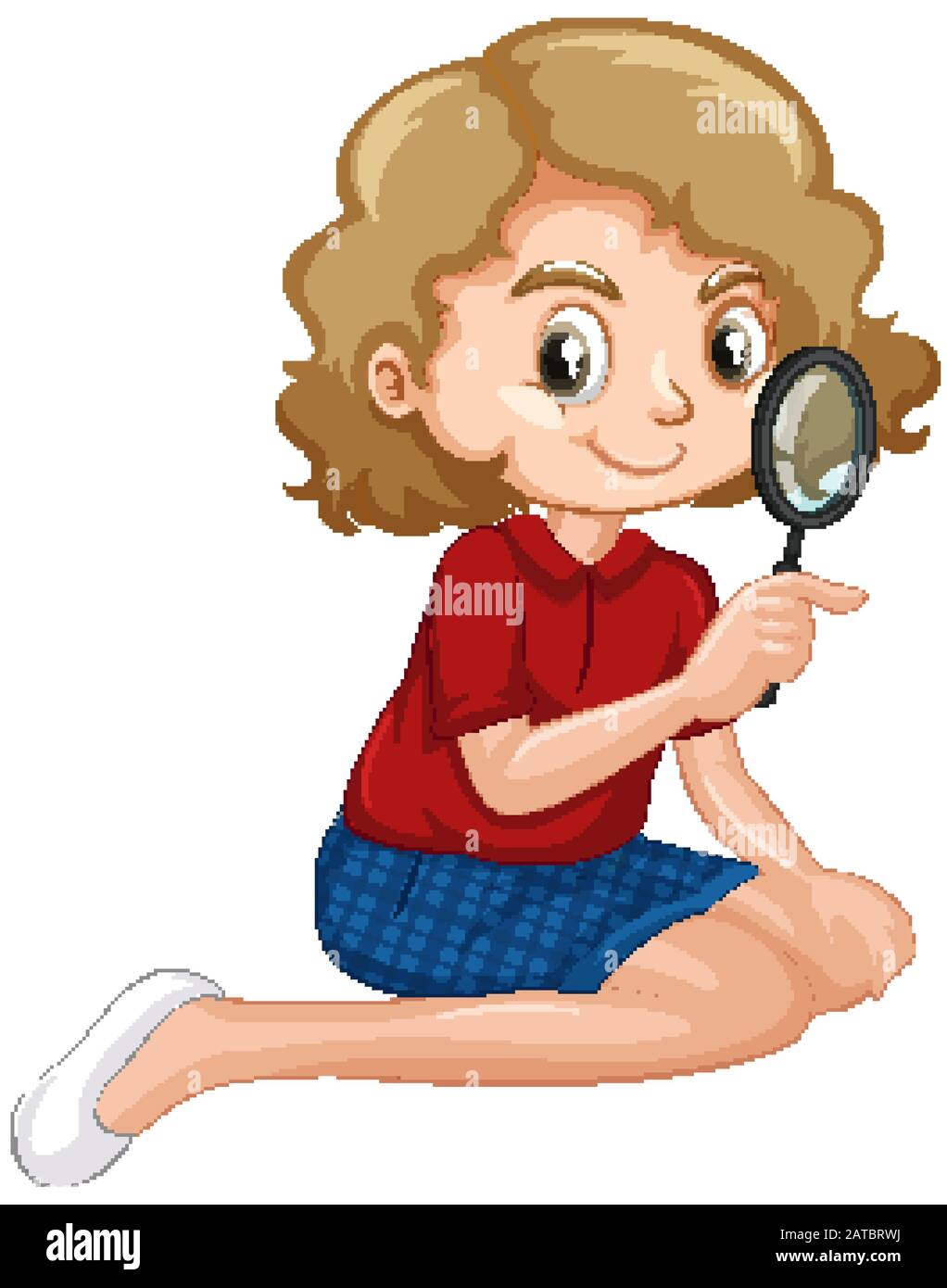 Red Magnifying Glass Clip Art