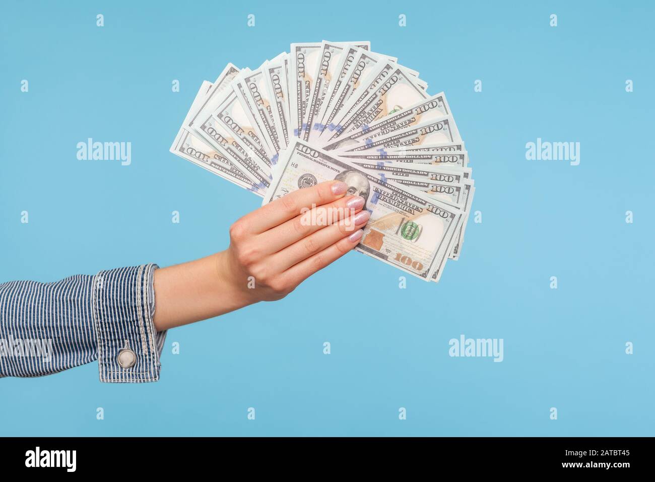 Female hand showing hi-res stock photography and images - Alamy