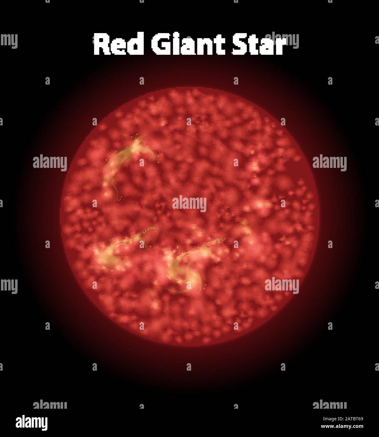 Red giant star on dark space illustration Stock Vector Image & Art - Alamy