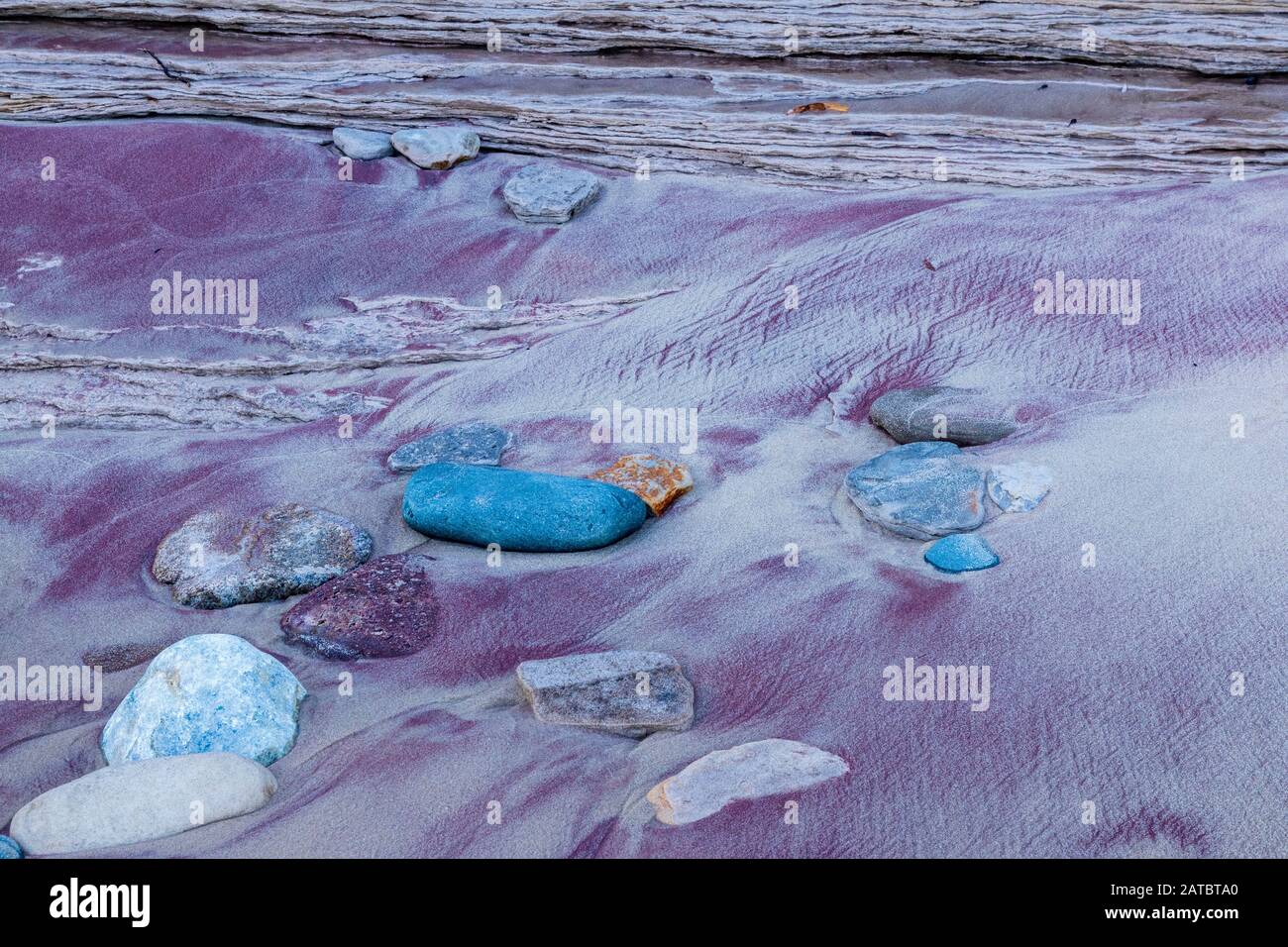 Iron Stained Sand and Colored Stones at Mosquito Beach in Pictured ...