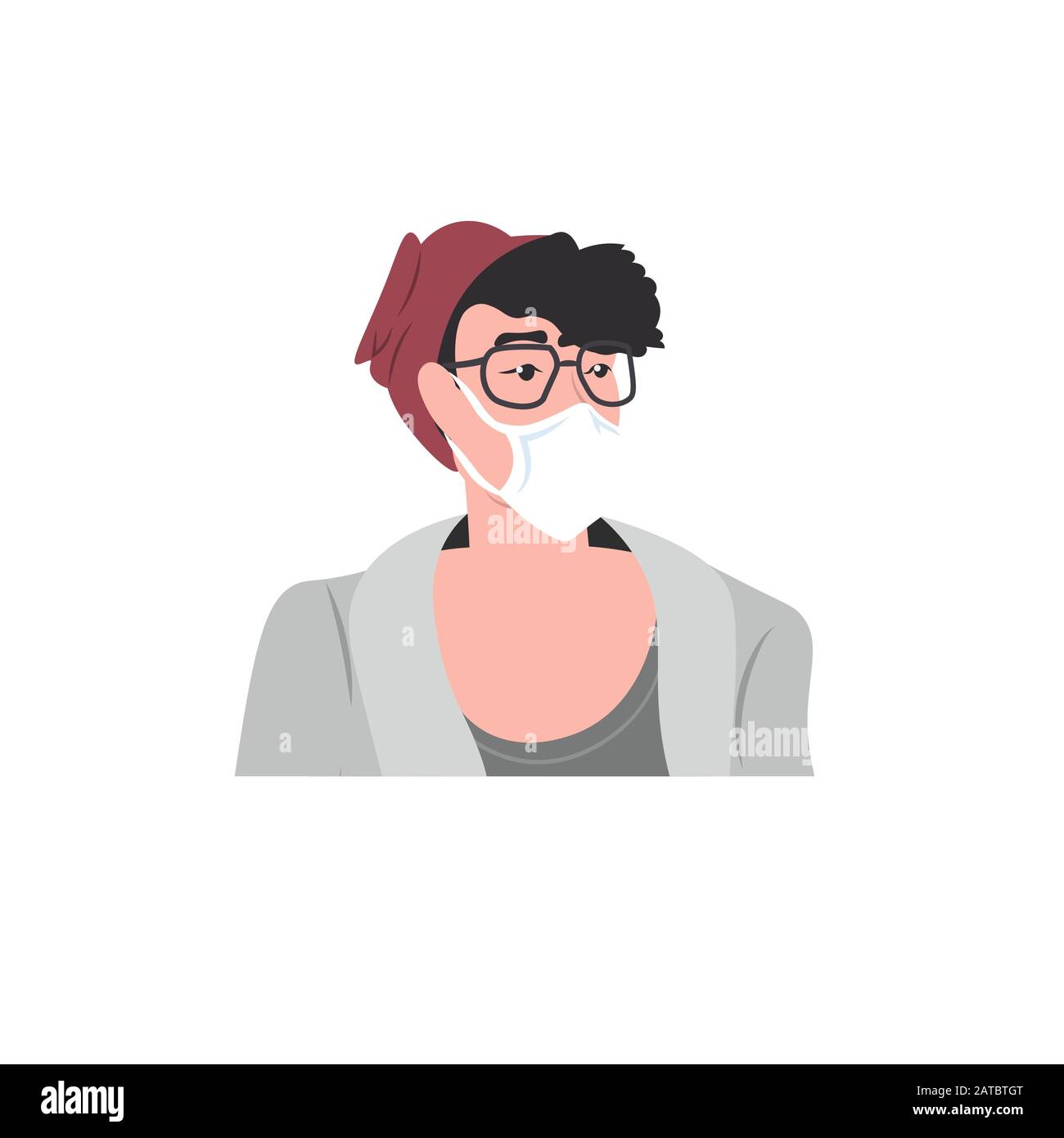 man wearing mask to prevent epidemic MERS-CoV wuhan coronavirus 2019 ...