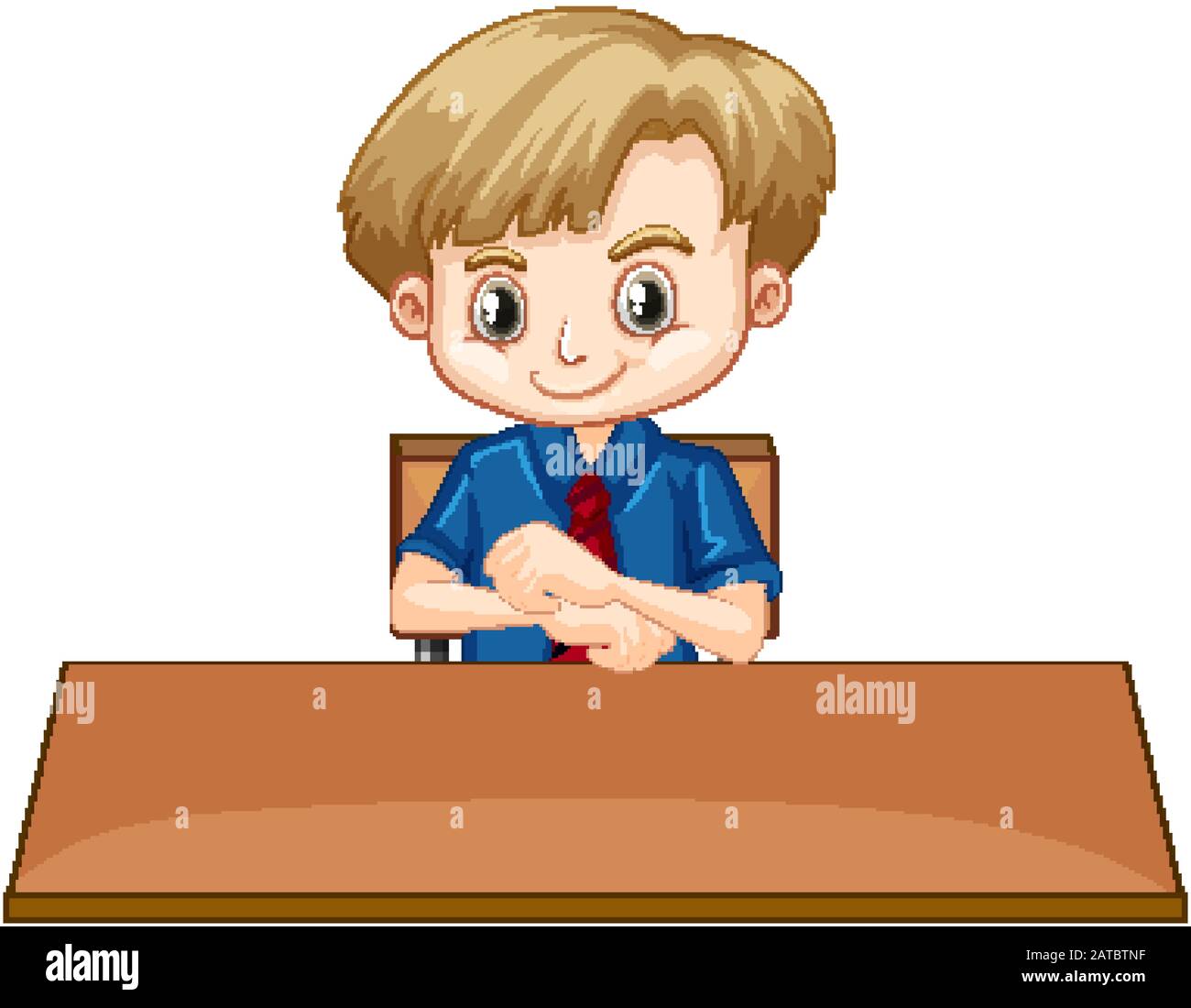 Boy At Desk Clipart
