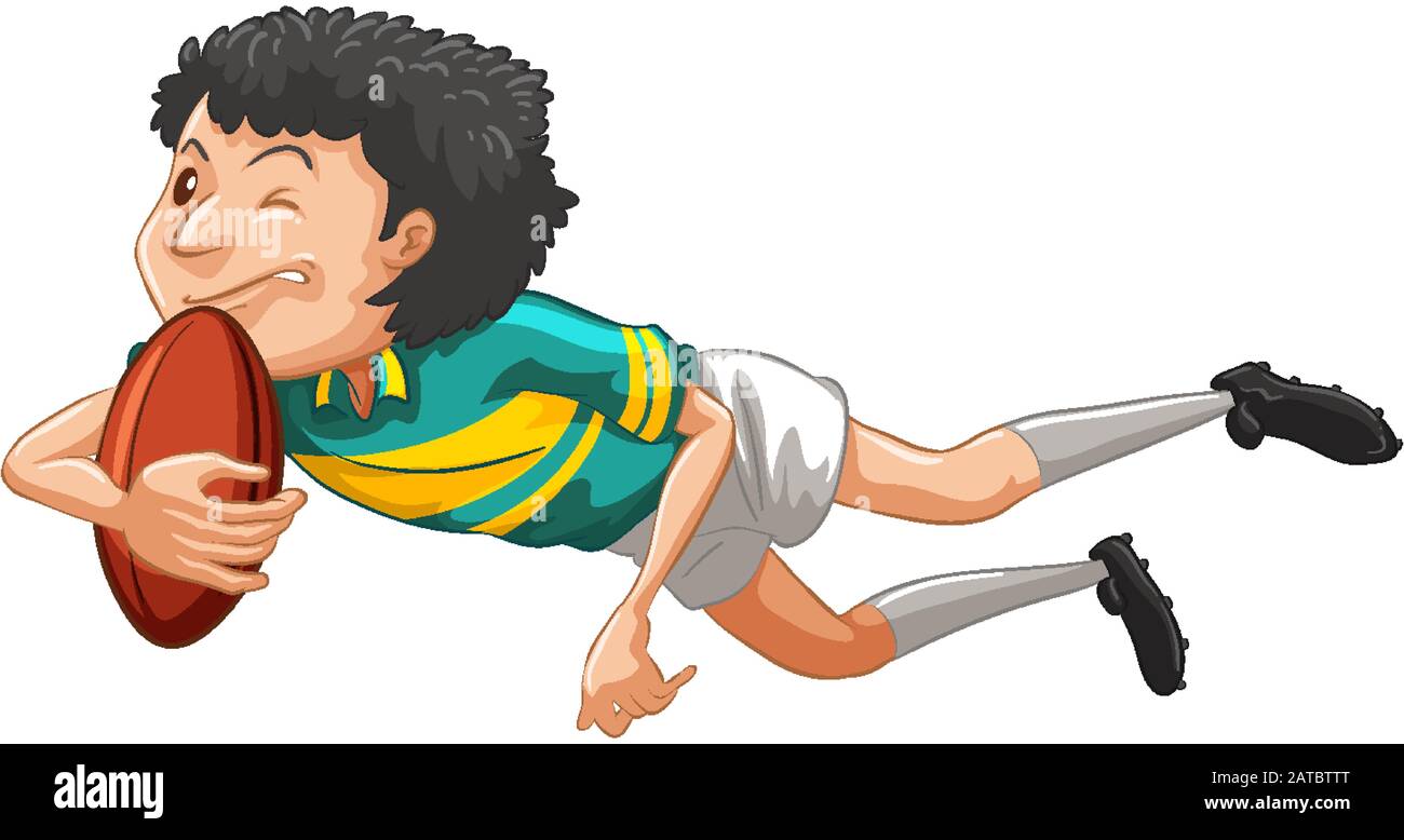 Athlete playing rugby on Stock Vector Images - Alamy
