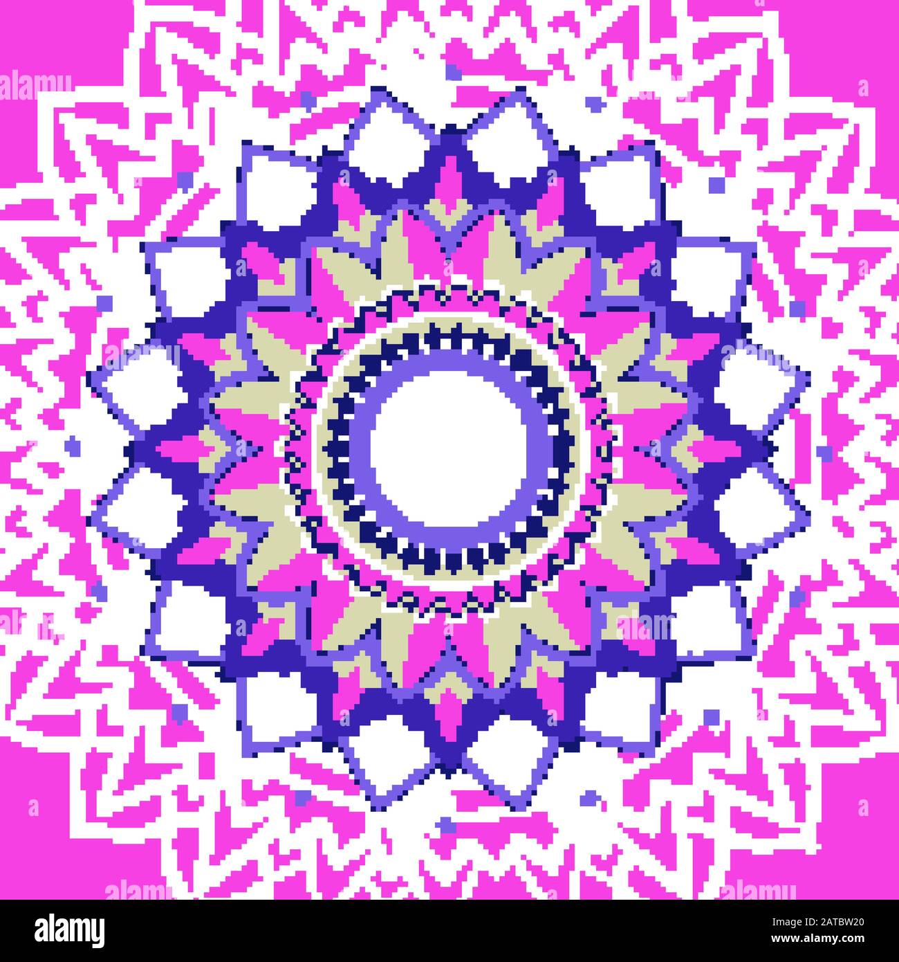 Mandala patterns on pink background illustration Stock Vector Image ...