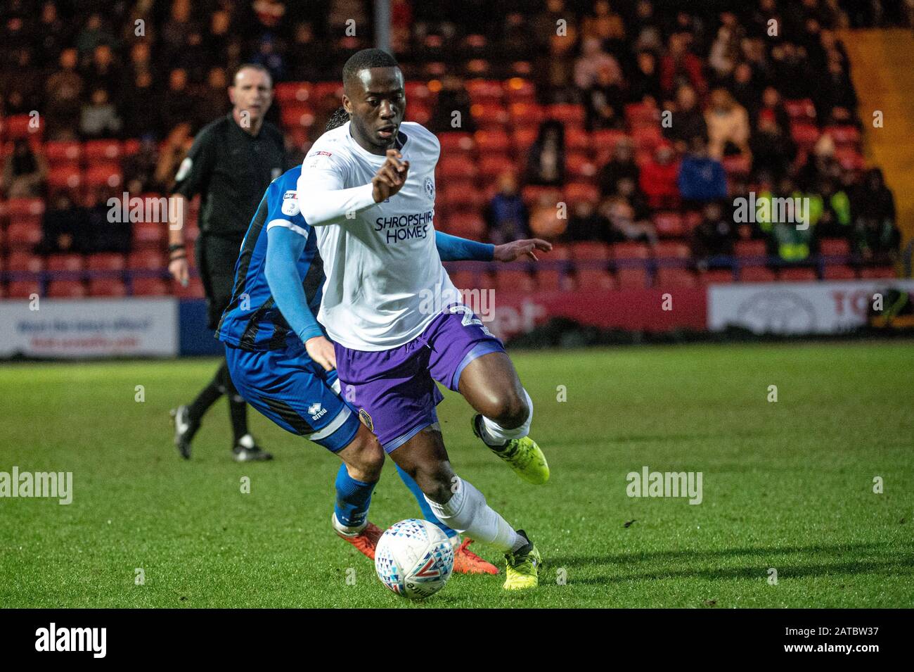 Spotland Stadium, Rochdale, UK. 1st Feb, 2020. ROCHDALE, ENGLAND ...