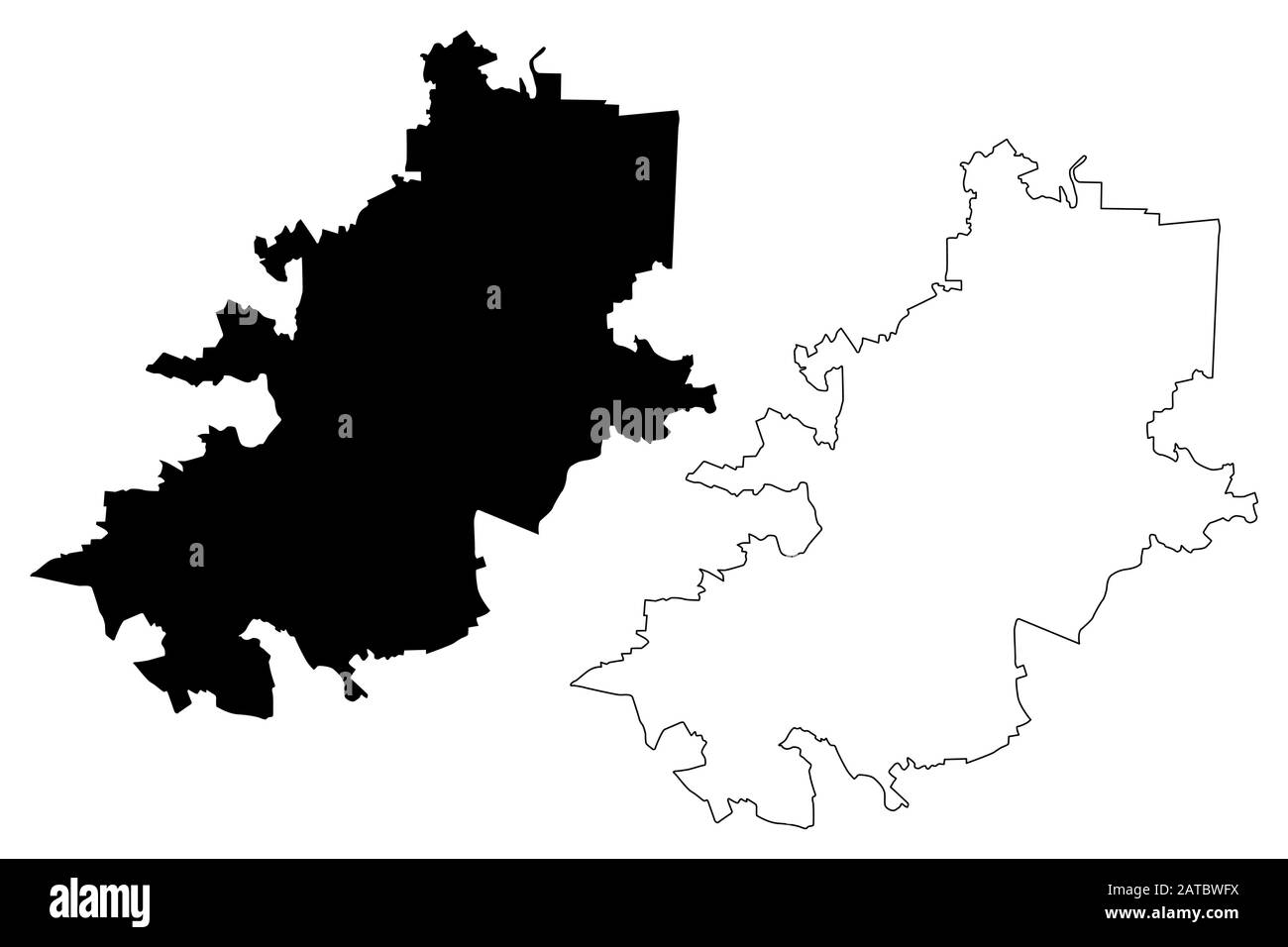 Vilnius City (Republic of Lithuania) map vector illustration, scribble ...