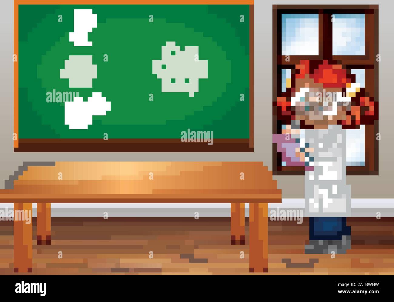 Classroom scene with science student inside illustration Stock Vector ...