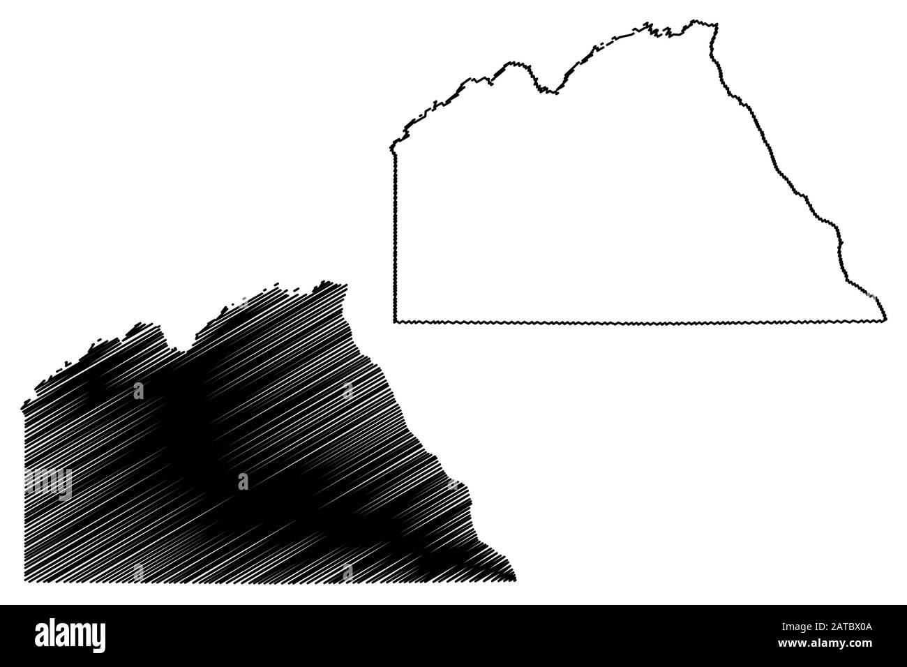 Chobe District (Districts of Botswana, Republic of Botswana) map vector ...