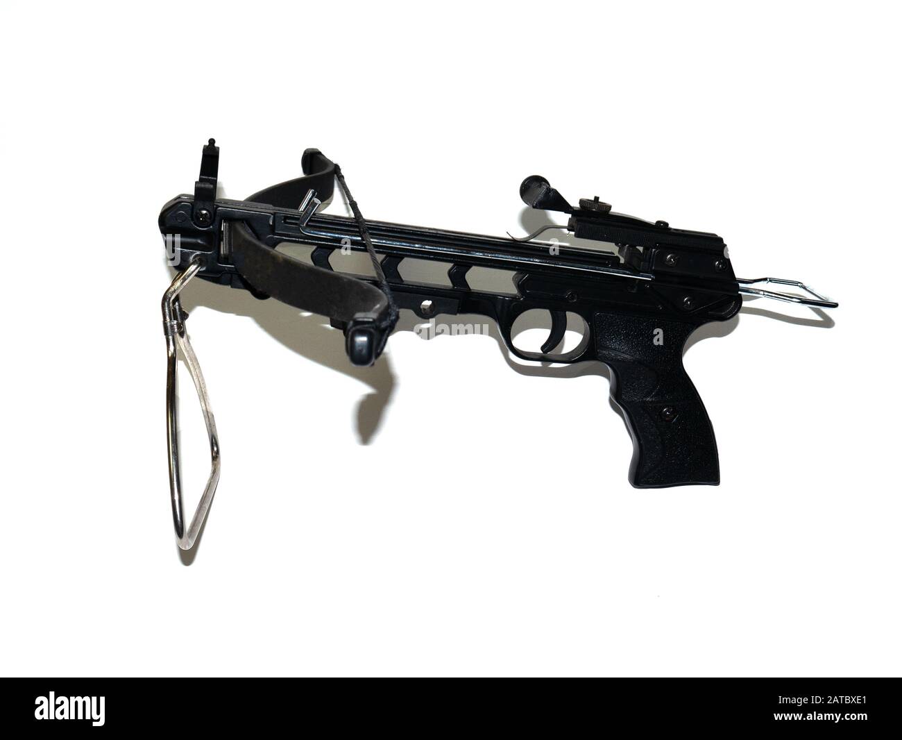Sports black crossbow on a white background Stock Photo - Alamy
