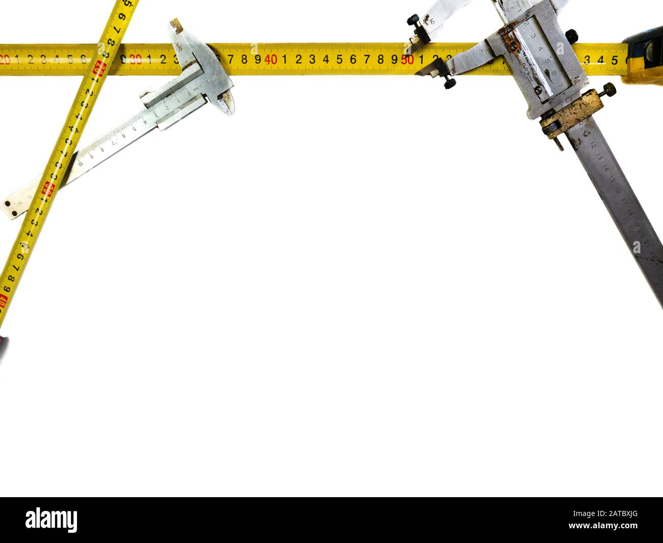 Isolated on a white background calipers Stock Photo - Alamy