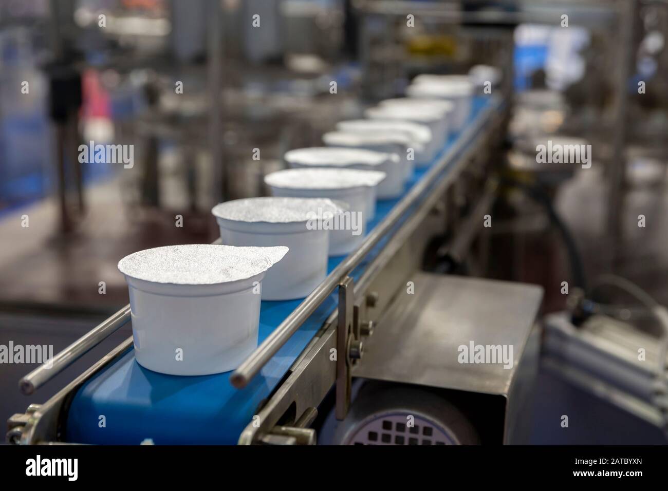 Yogurt production line hi-res stock photography and images - Alamy