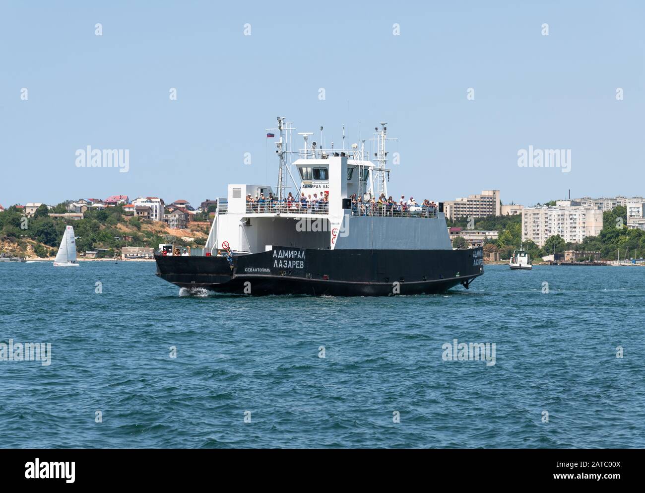 Sevastopol, Crimea - July 3, 2019. Admiral Lazarev - sightseeing ship ...