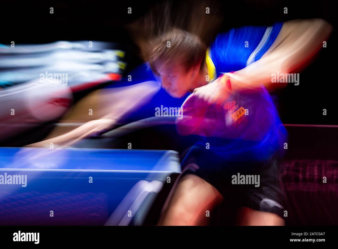 Magdeburg, Germany. 01st Feb, 2020. Table tennis: German Open, men's ...